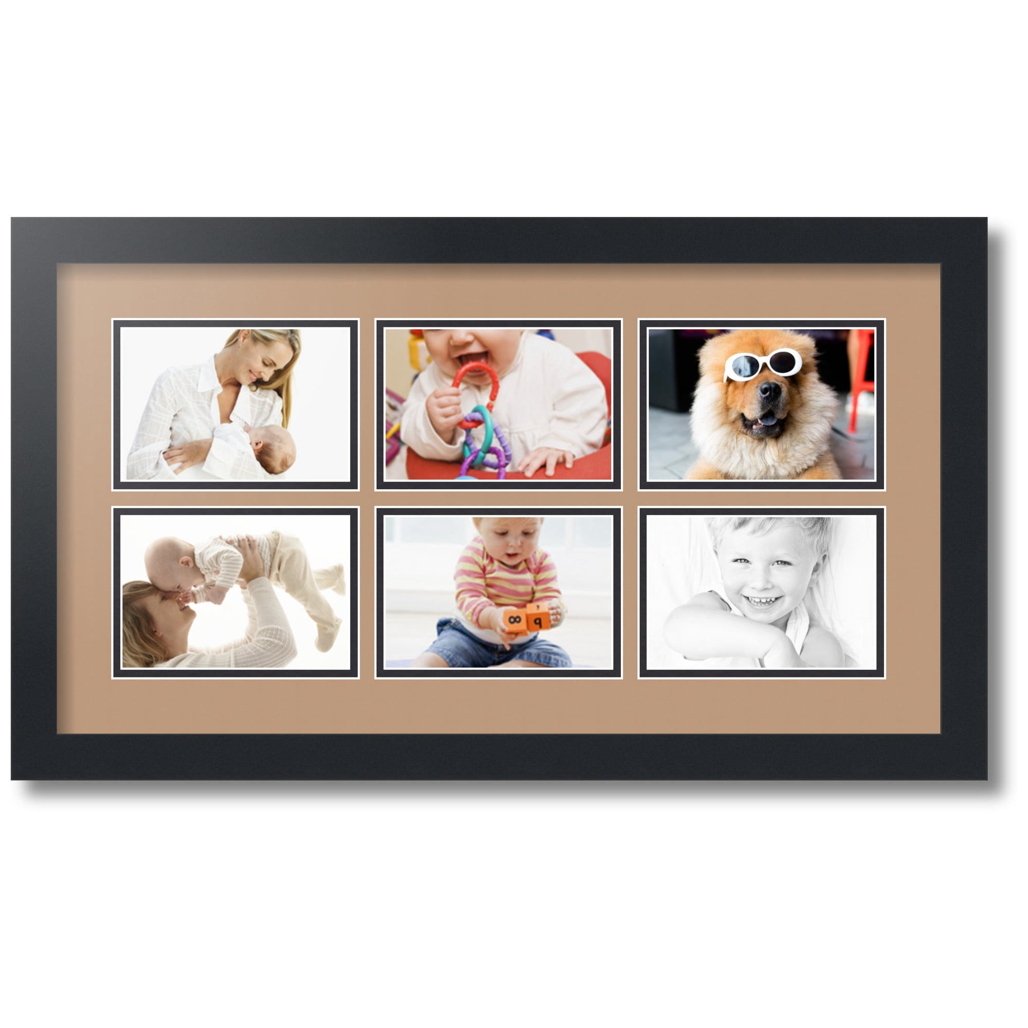 ArtToFrames Collage Photo Picture Frame with 6 - 4x6" Openings, Framed ...