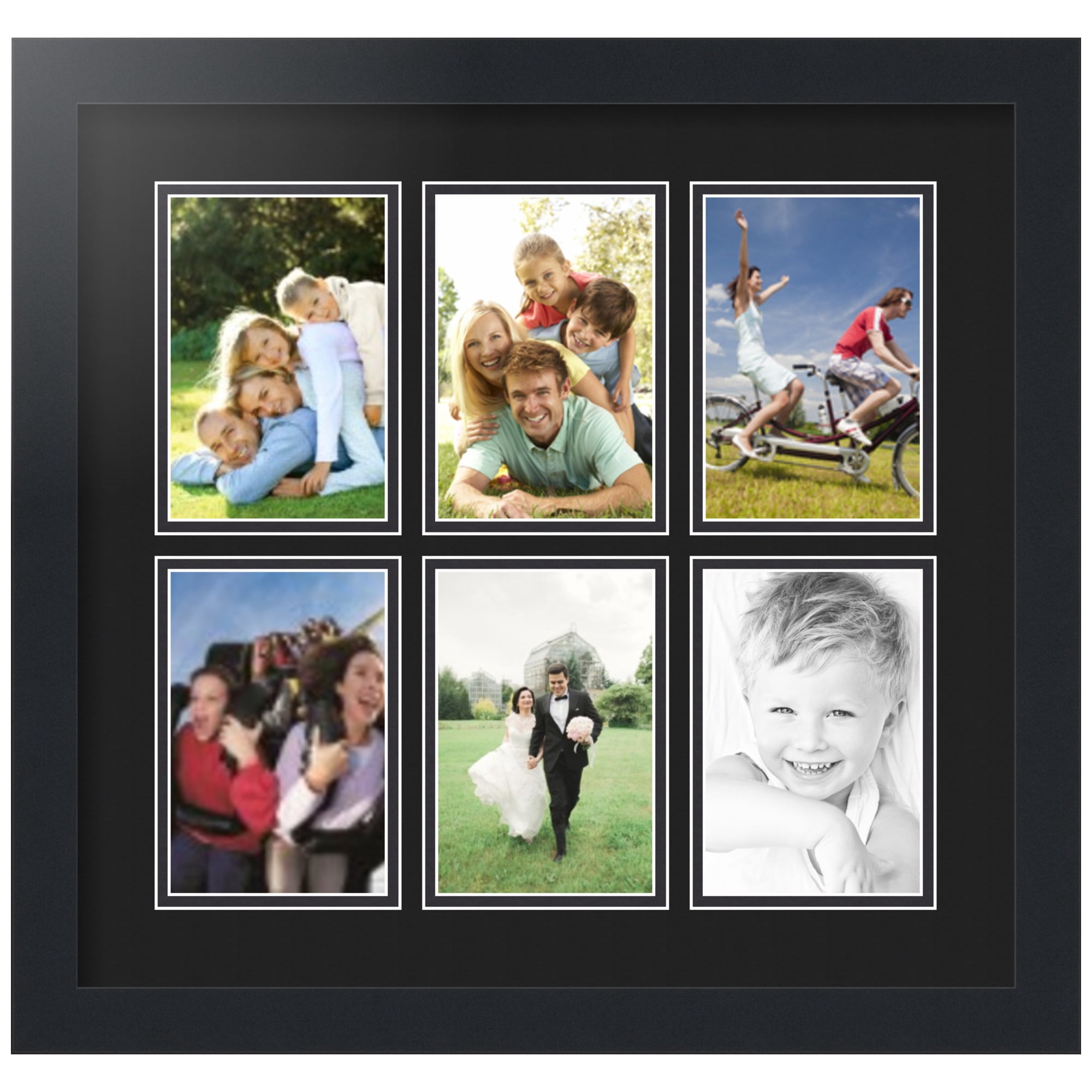 ArtToFrames Collage Photo Picture Frame with 6 - 4x6" Openings, Framed ...