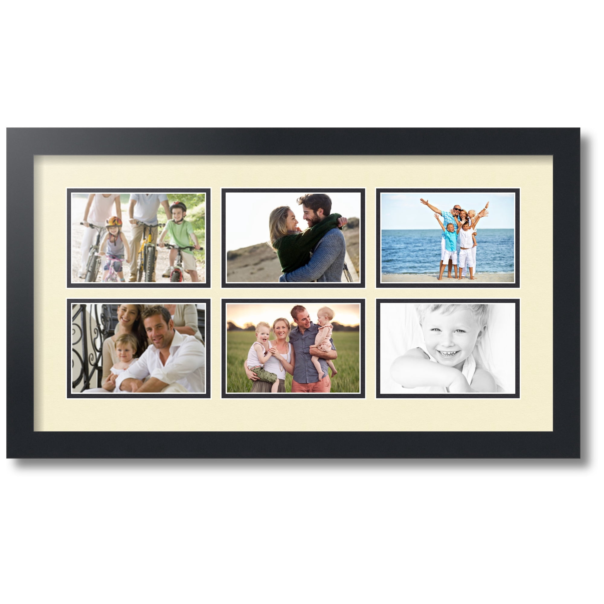 ArtToFrames Collage Photo Picture Frame with 6 - 4x6" Openings, Framed ...