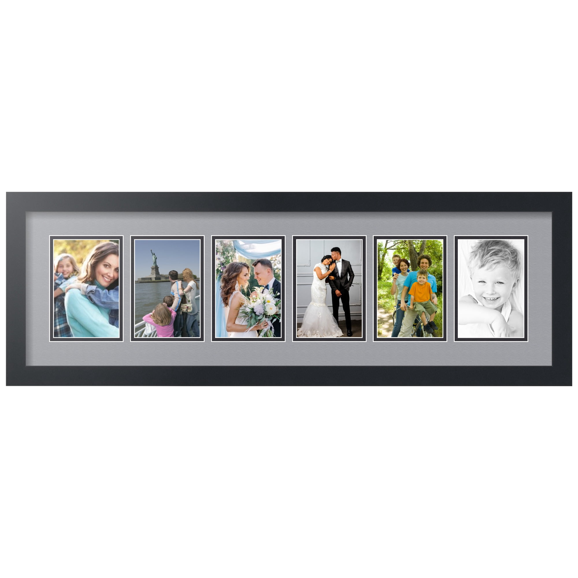 ArtToFrames Collage Photo Picture Frame with 6 - 4x6" Openings, Framed ...