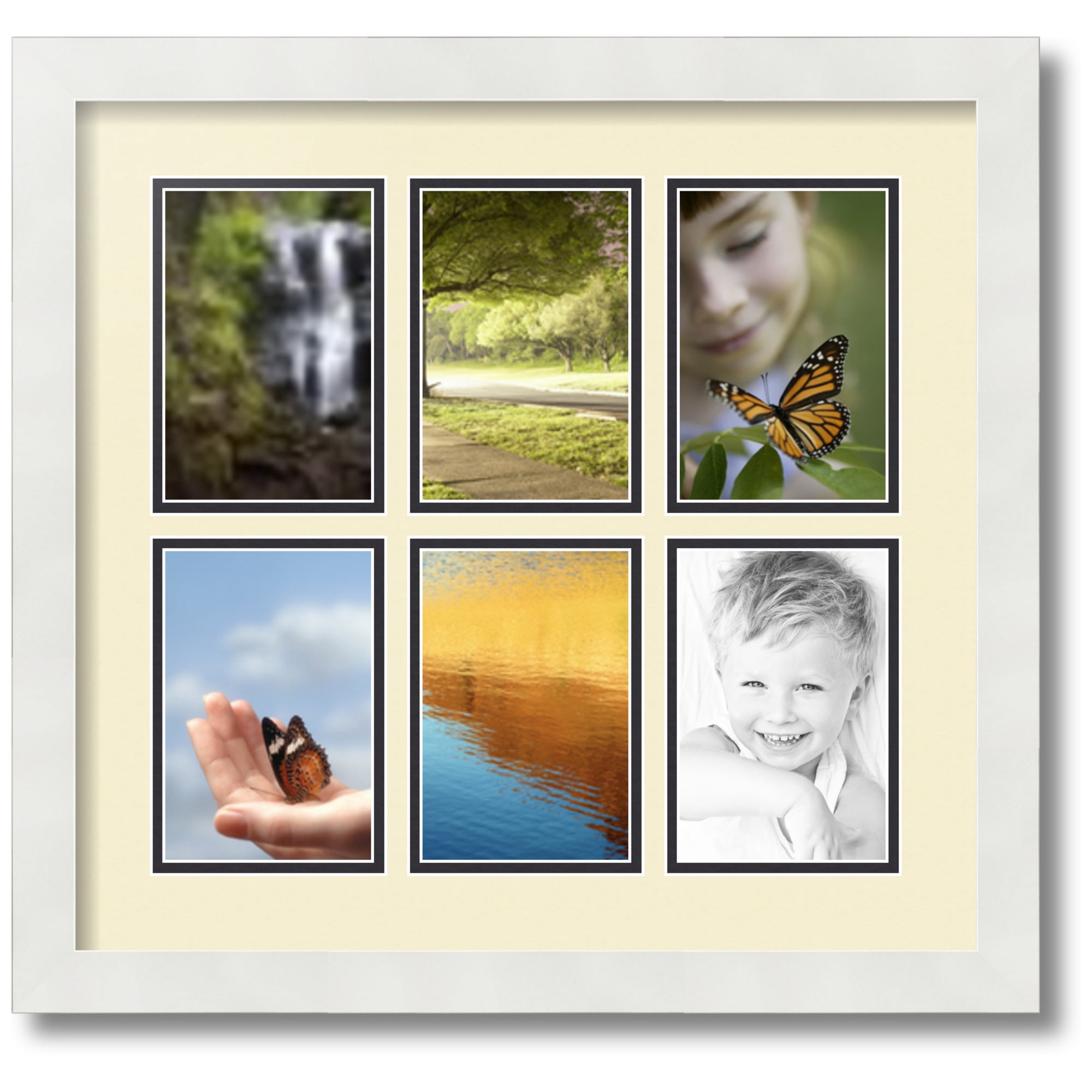 ArtToFrames Collage Photo Picture Frame with 6 - 4x6" Openings, Framed ...