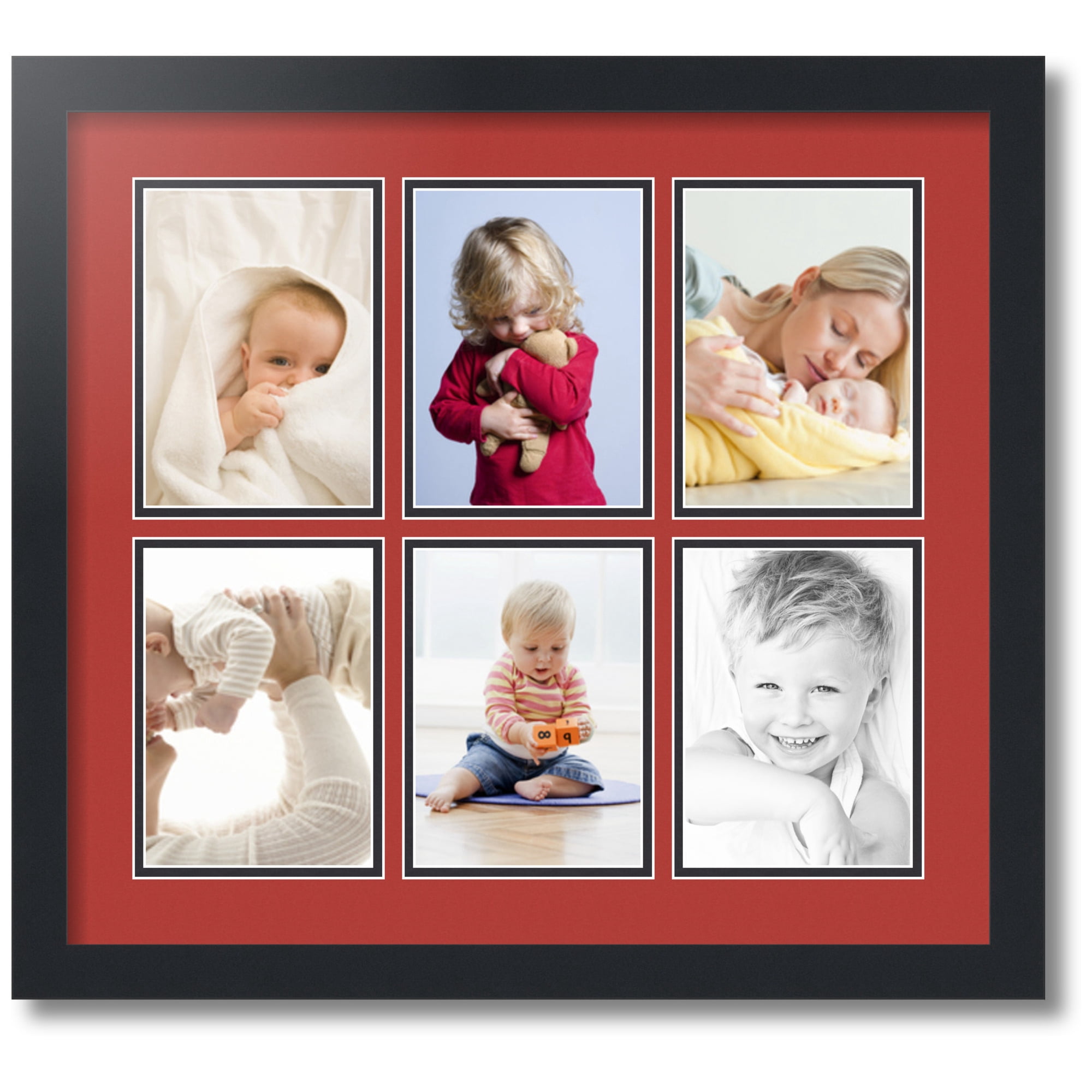 ArtToFrames Collage Photo Picture Frame with 6 - 5x7" Openings, Framed ...