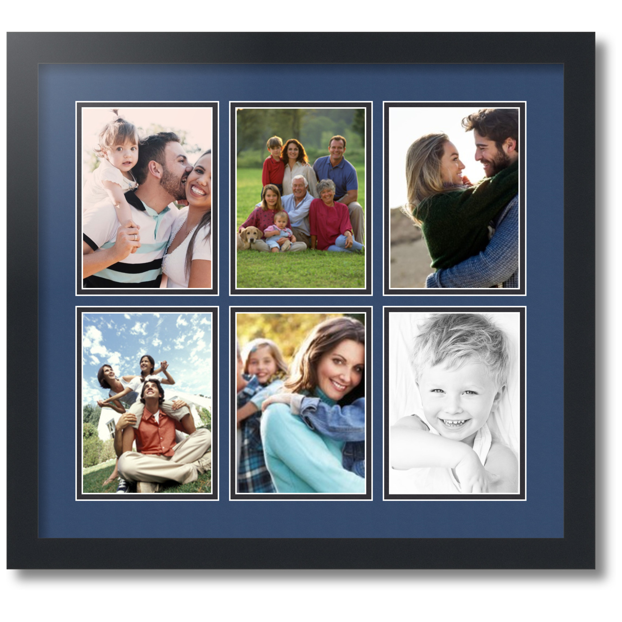 ArtToFrames Collage Photo Picture Frame with 6 - 5x7" Openings, Framed ...