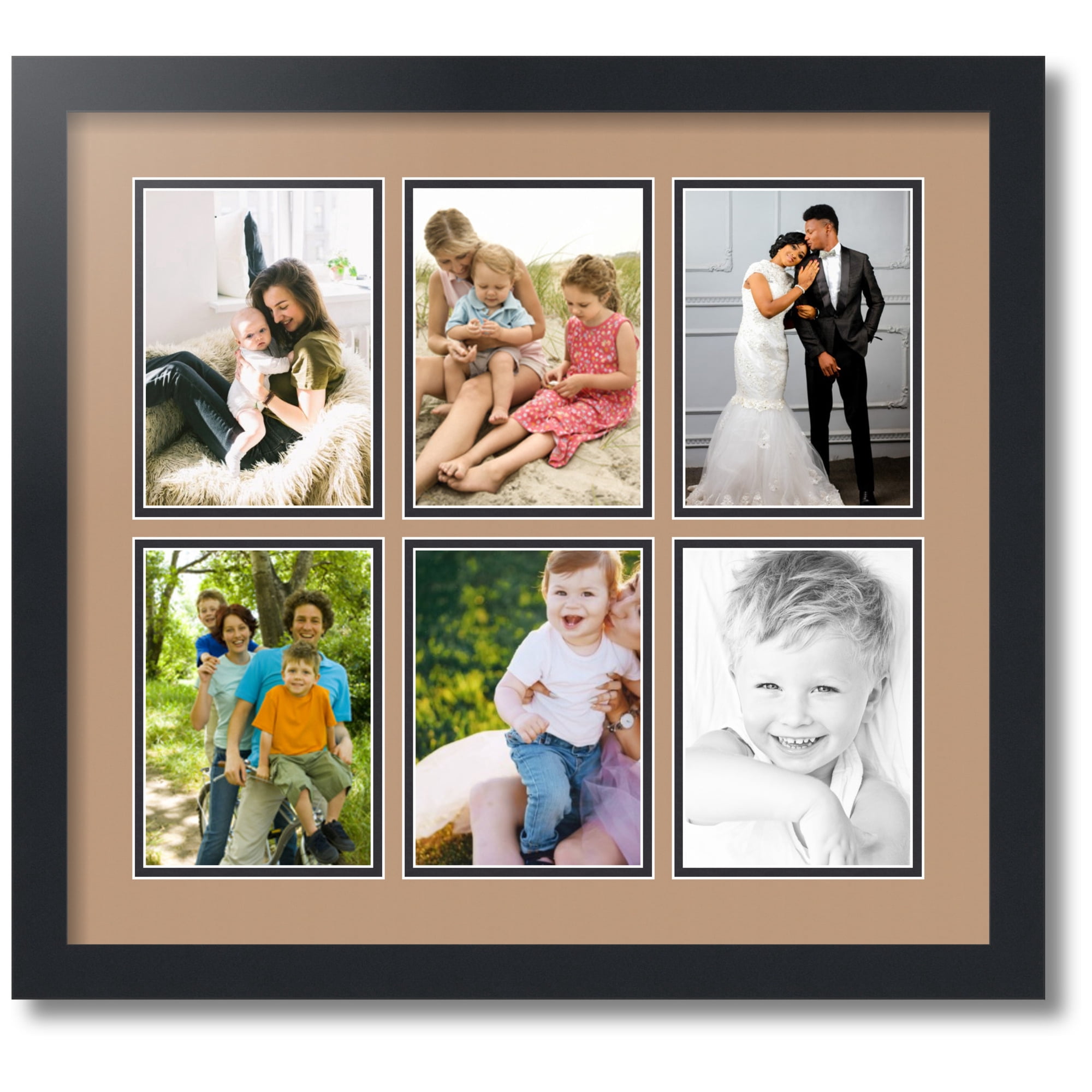 ArtToFrames Collage Photo Picture Frame with 6 - 5x7" Openings, Framed ...