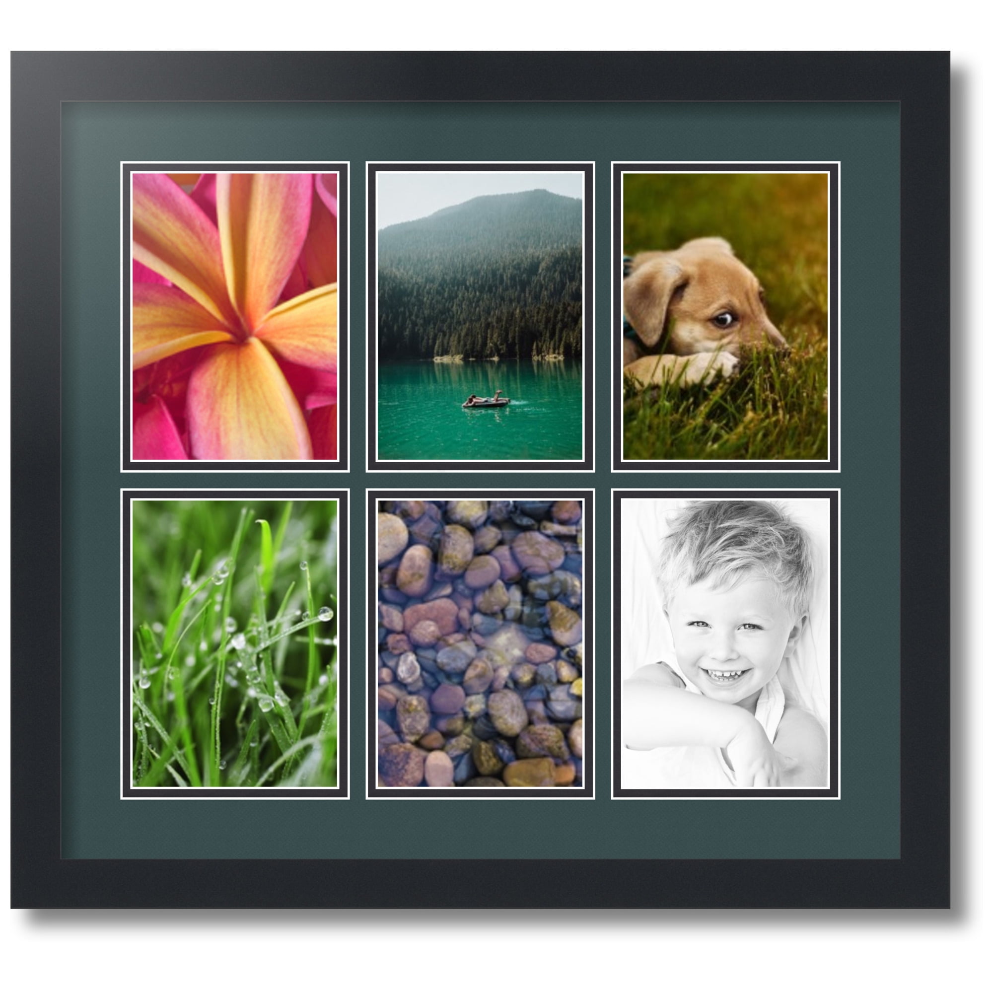 ArtToFrames Collage Photo Picture Frame with 6 - 5x7" Openings, Framed ...