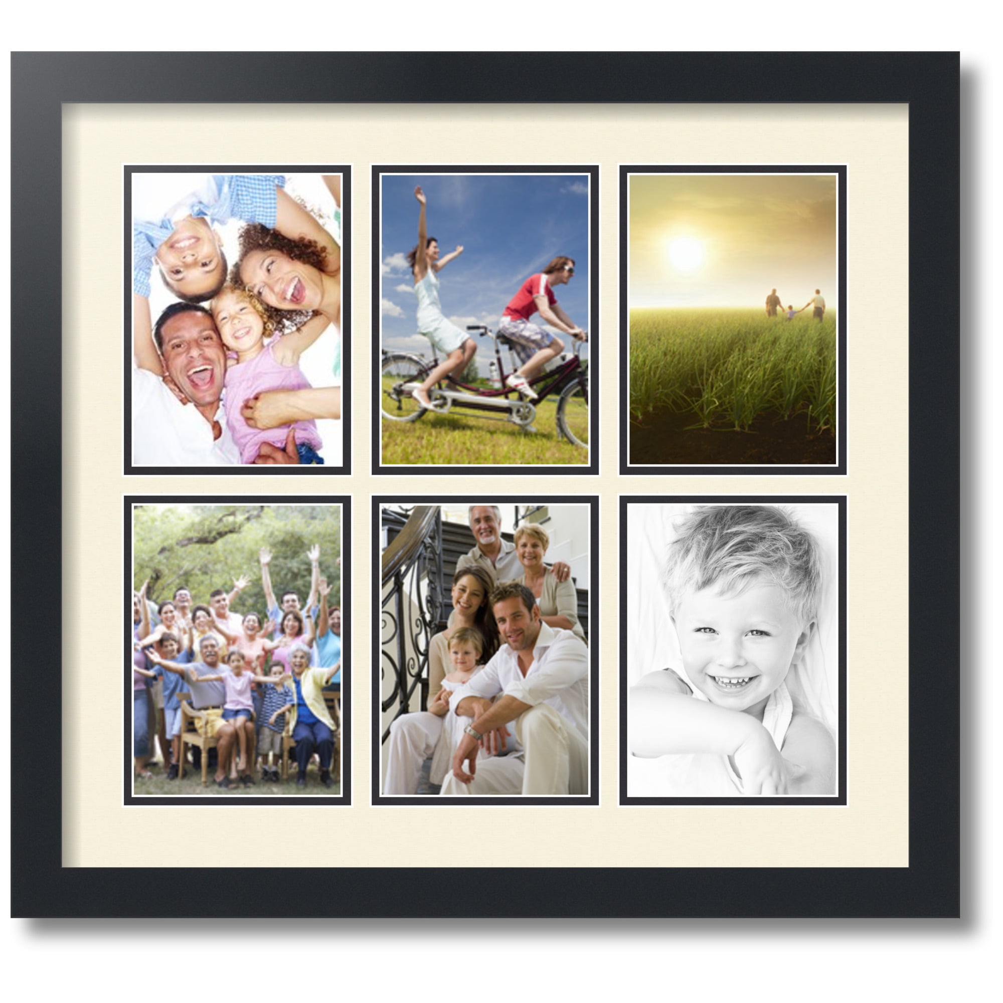 ArtToFrames Collage Photo Picture Frame with 6 - 5x7" Openings, Framed ...
