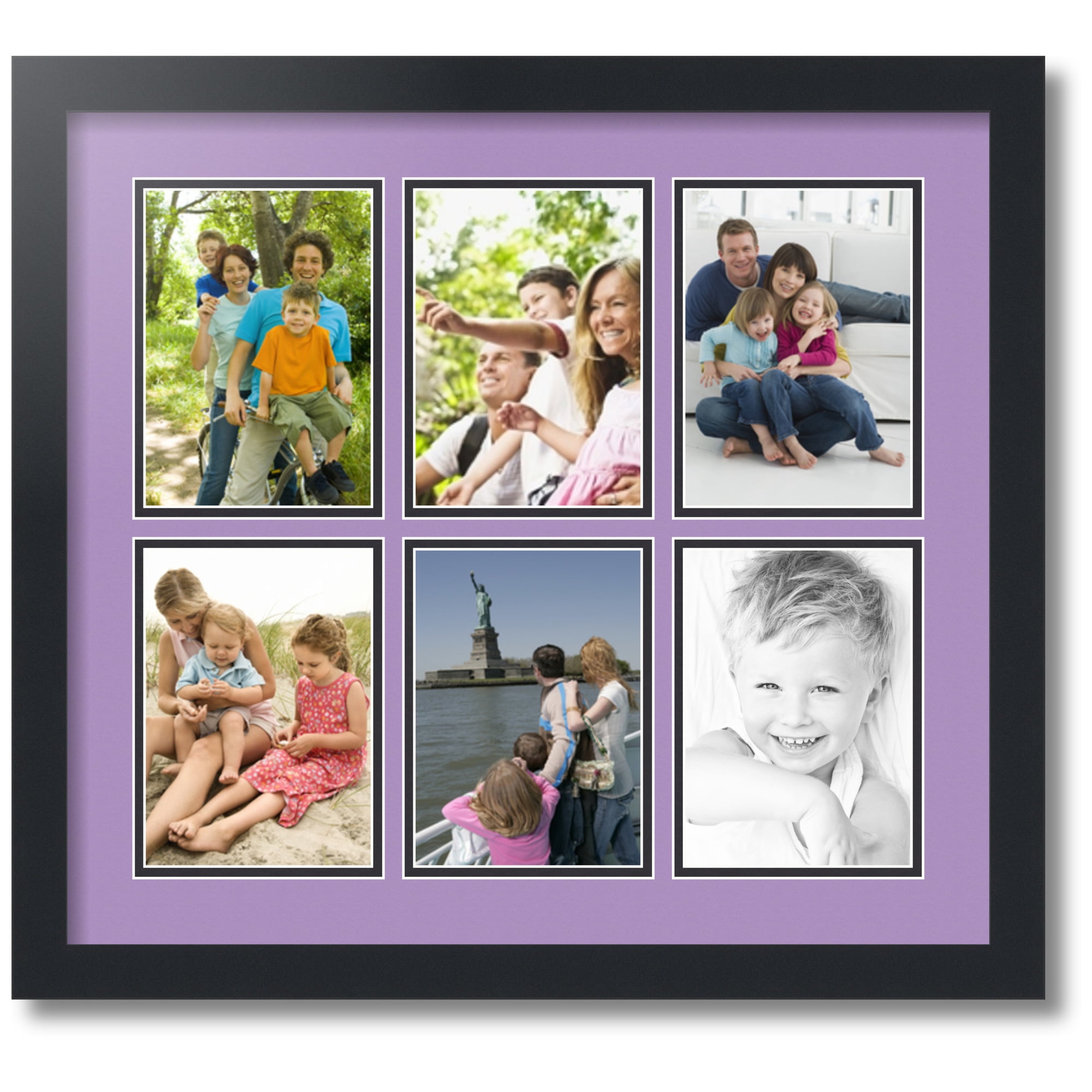 ArtToFrames Collage Photo Picture Frame with 6 - 5x7 Openings, Framed ...
