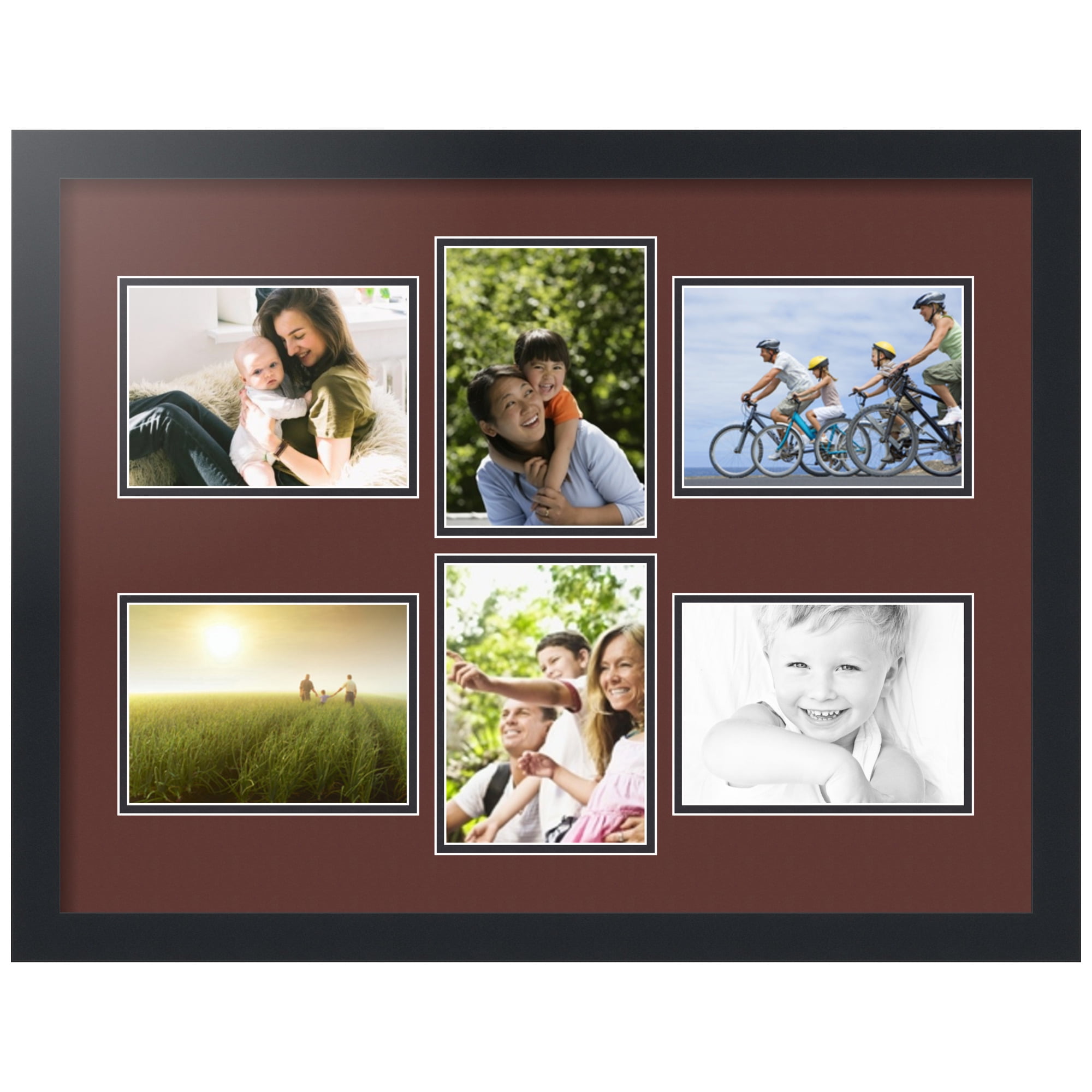 ArtToFrames Collage Photo Picture Frame with 6 - 5x7" Openings, Framed ...
