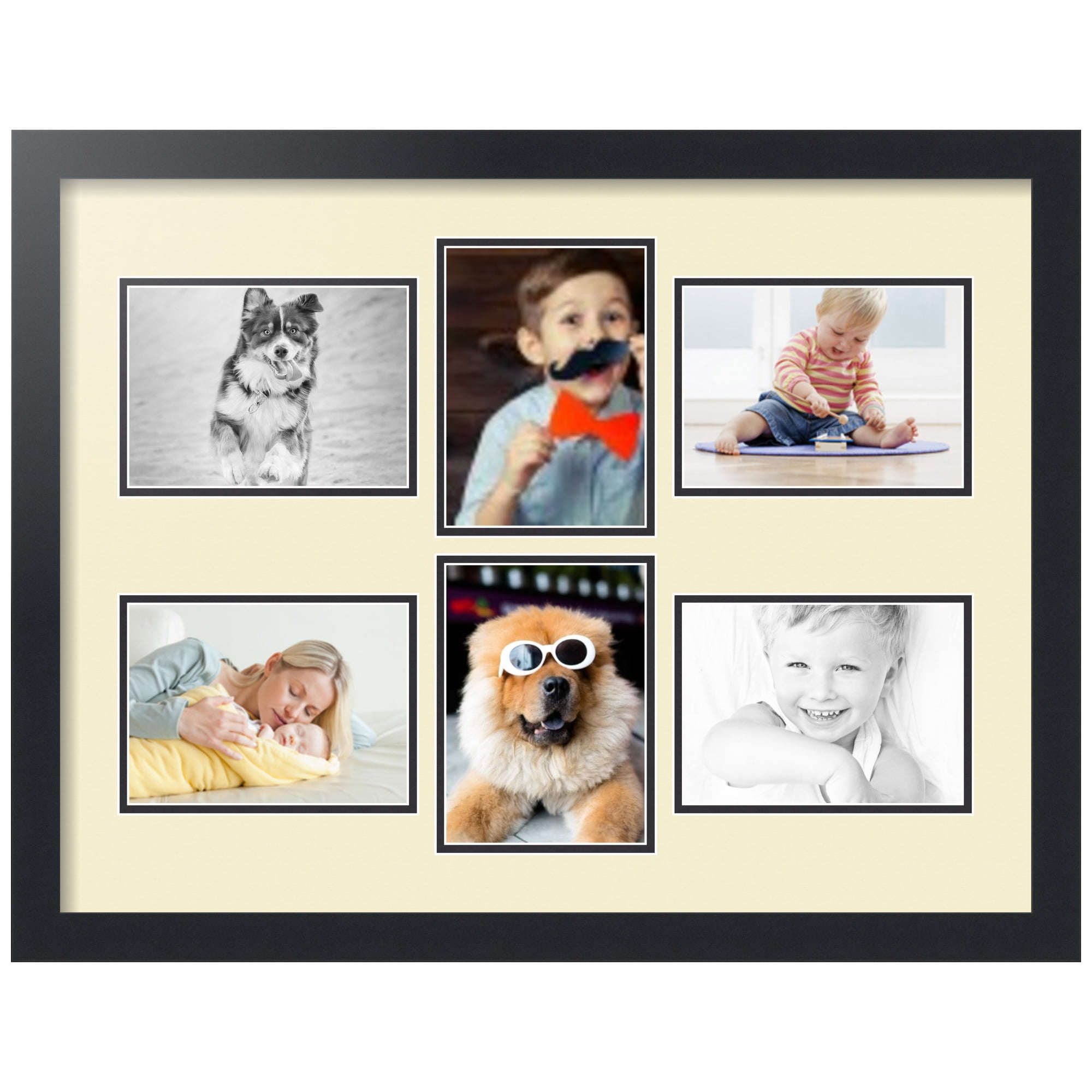 ArtToFrames Collage Photo Picture Frame with 6 - 5x7" Openings, Framed ...