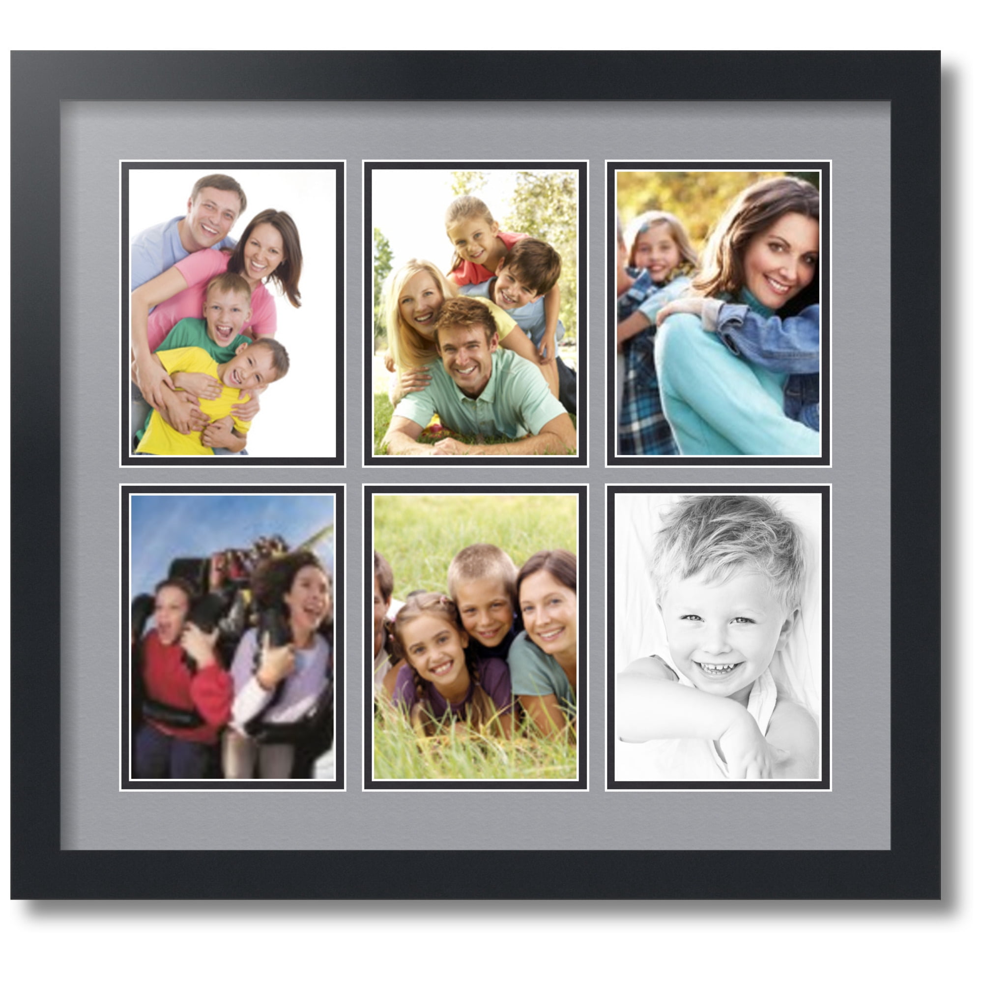 ArtToFrames Collage Photo Picture Frame with 6 - 5x7" Openings, Framed ...