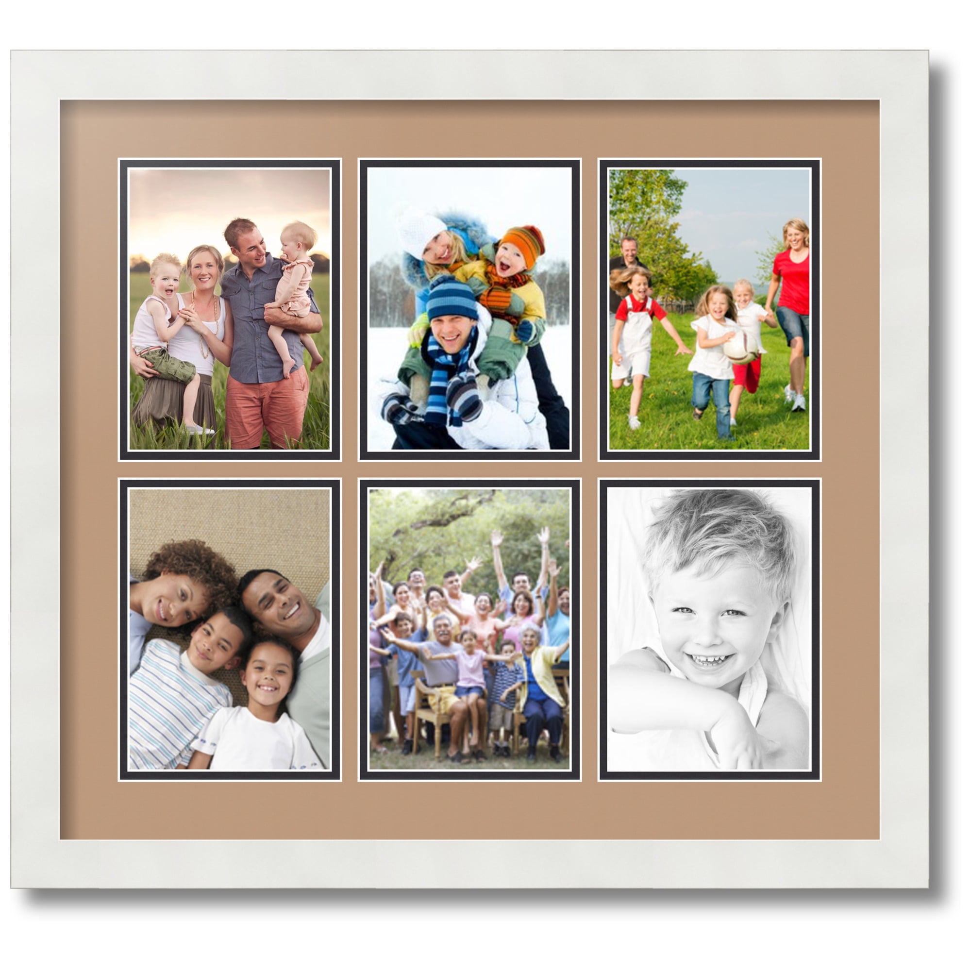 ArtToFrames Collage Photo Picture Frame with 6 - 5x7" Openings, Framed ...
