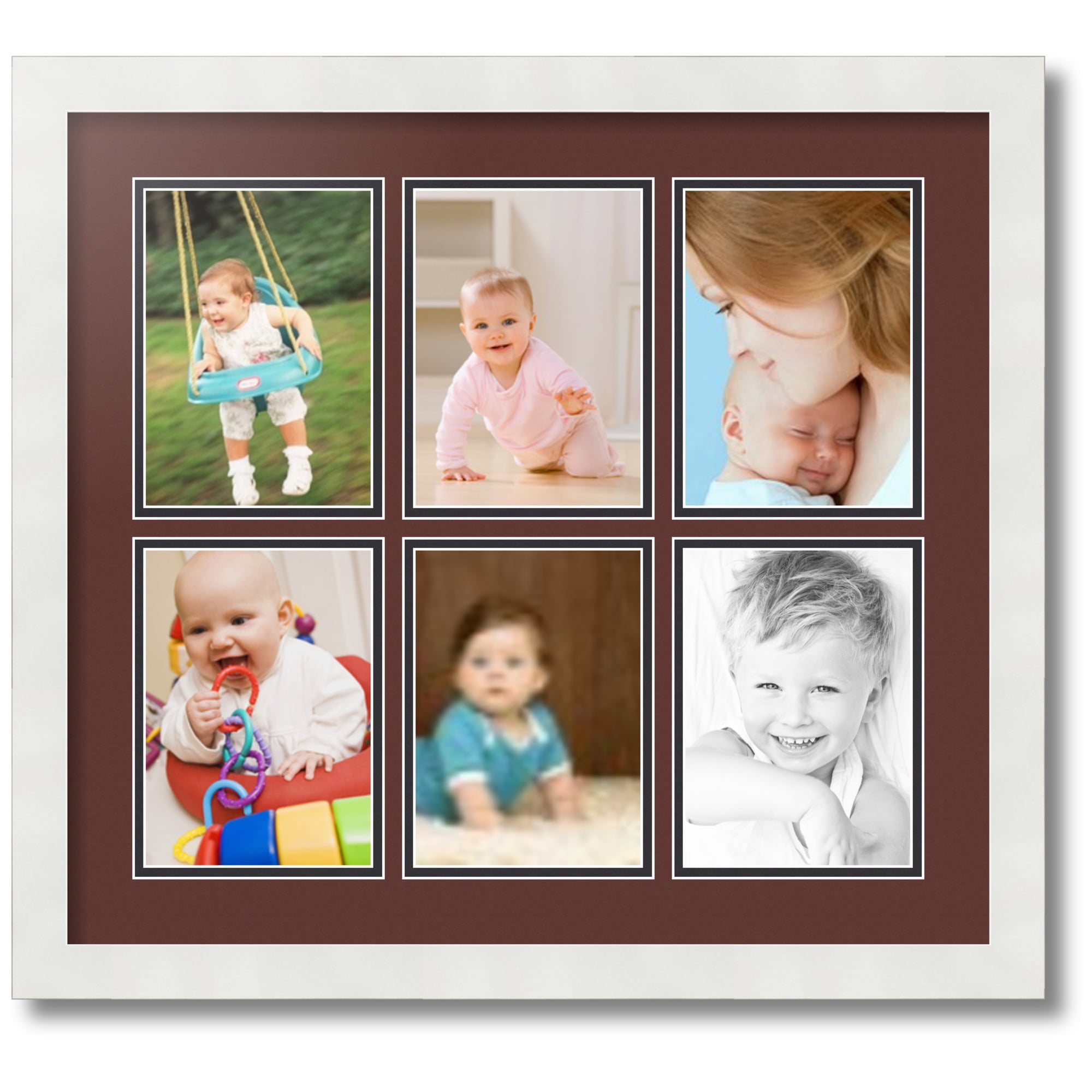 ArtToFrames Collage Photo Picture Frame with 6 - 5x7" Openings, Framed ...