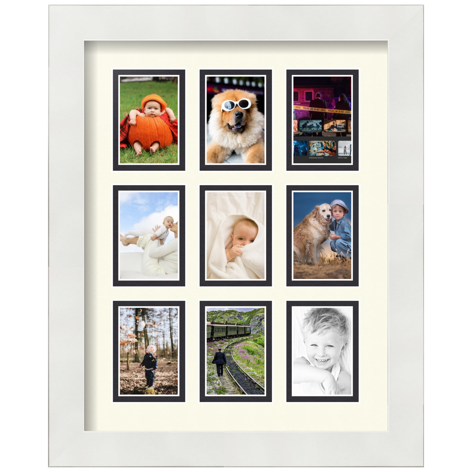 ArtToFrames Collage Photo Picture Frame with 9 - 2x3" Openings, Framed ...