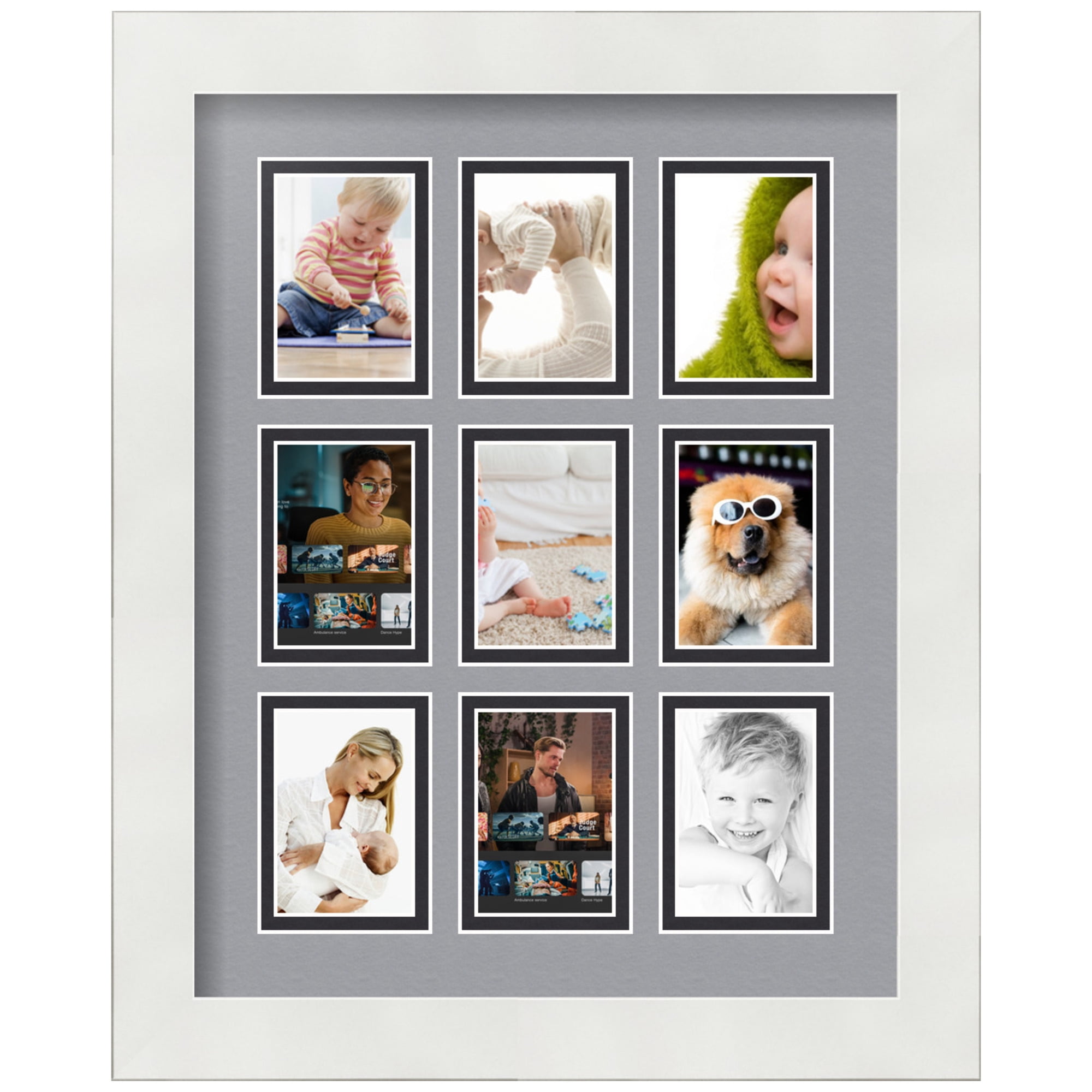 ArtToFrames Collage Photo Picture Frame with 9 - 2x3" Openings, Framed ...