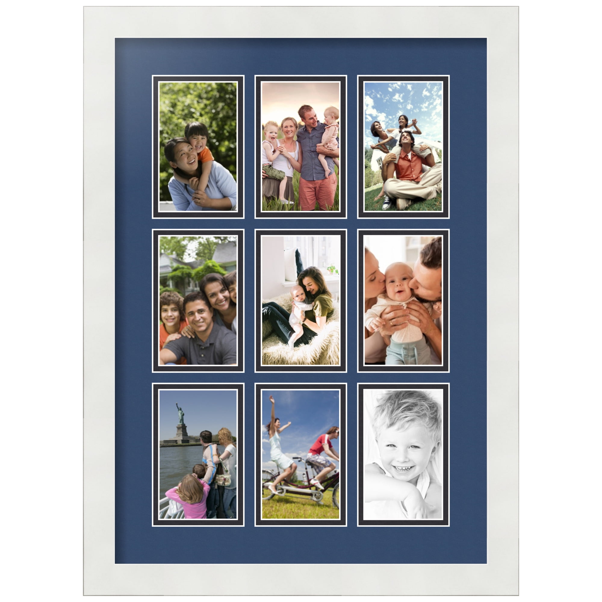 ArtToFrames Collage Photo Picture Frame with 9 - 3x5" Openings, Framed ...