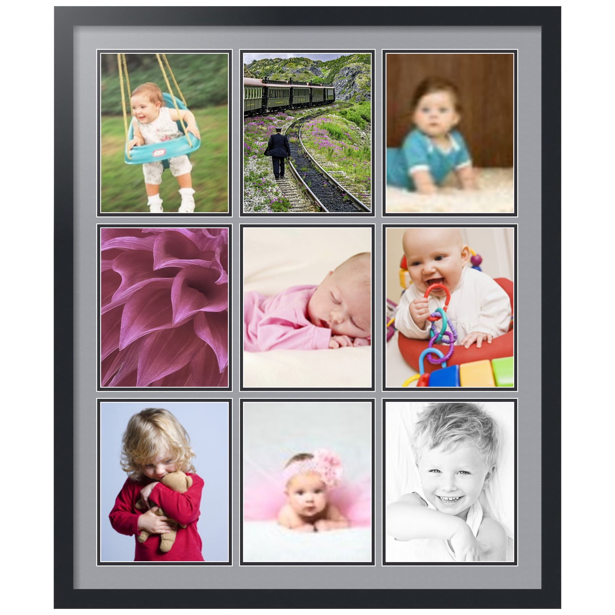 ArtToFrames Collage Multi-Opening Frame with 9 - 8x10 Openings, Black ...
