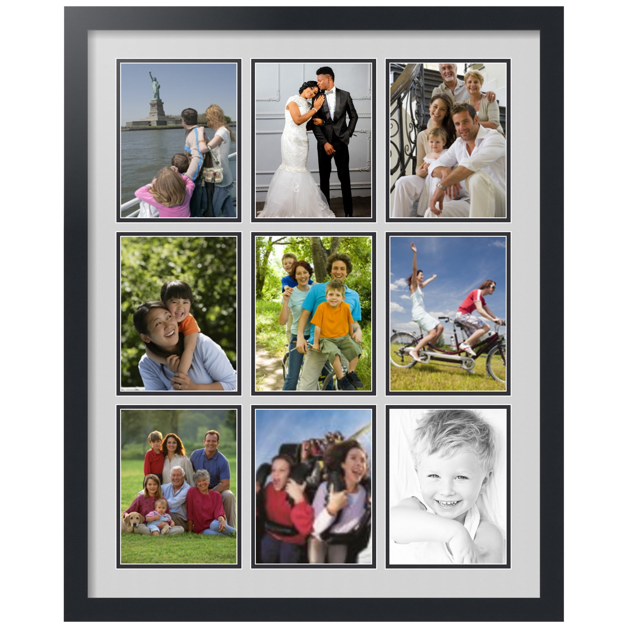 ArtToFrames Collage Picture Frame with 9 - 6x8 Openings, Candlewick ...