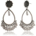 ArtVeda Studio Women's Traditional Stud OXidised Silver Earrings Dangle ...