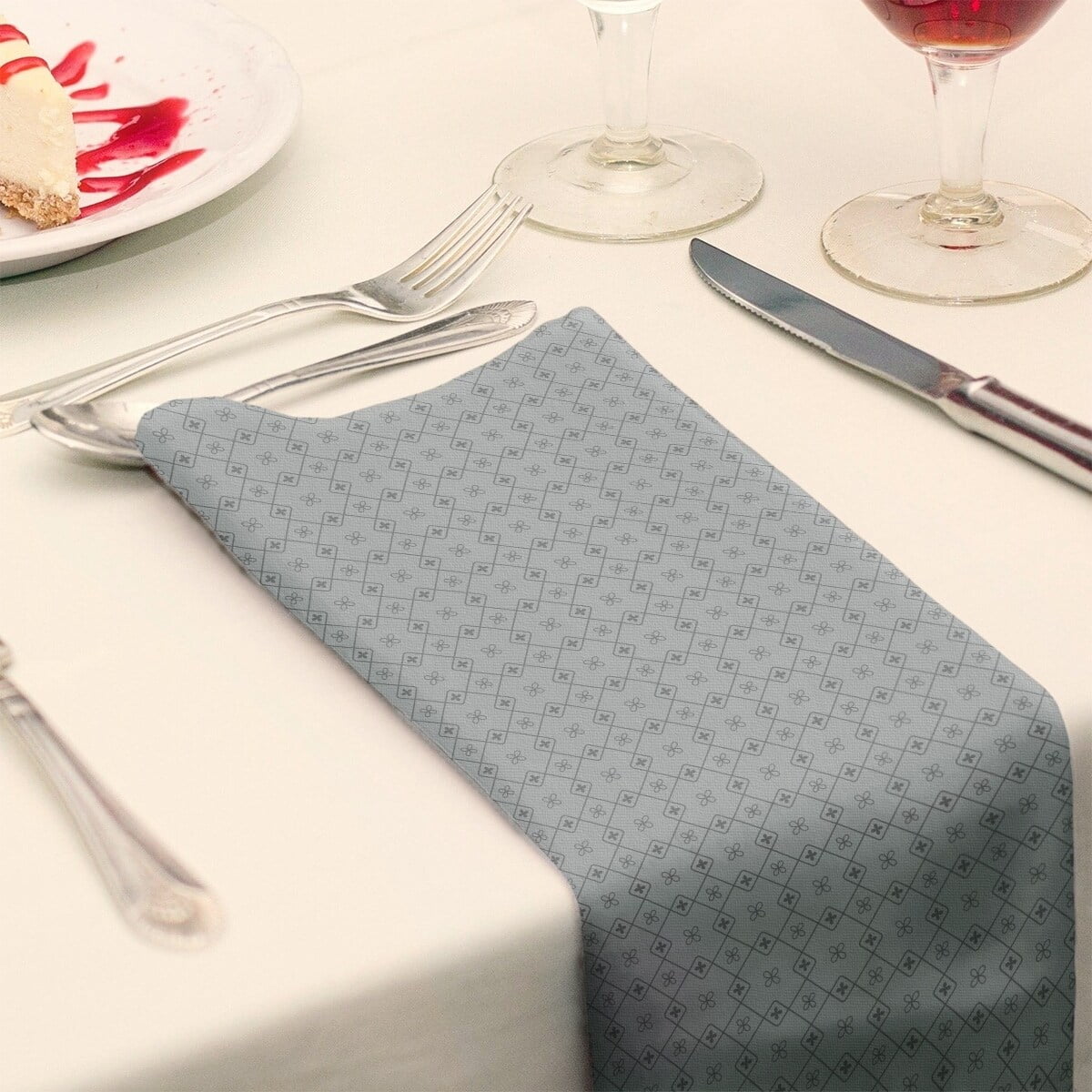 ArtVerse Monochrome Doily Pattern Napkin Gray 22 x 22 - Walmart.com