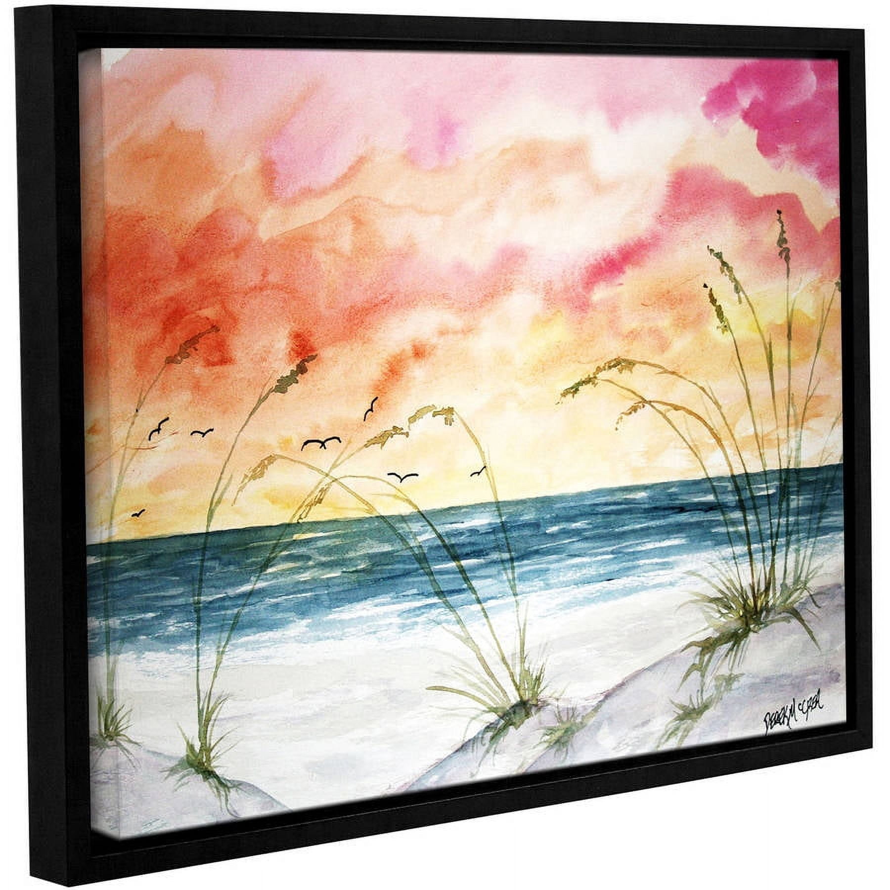 ArtWall Derek Mccrea "Abstract Seascape" Gallery-wrapped Floater-framed ...