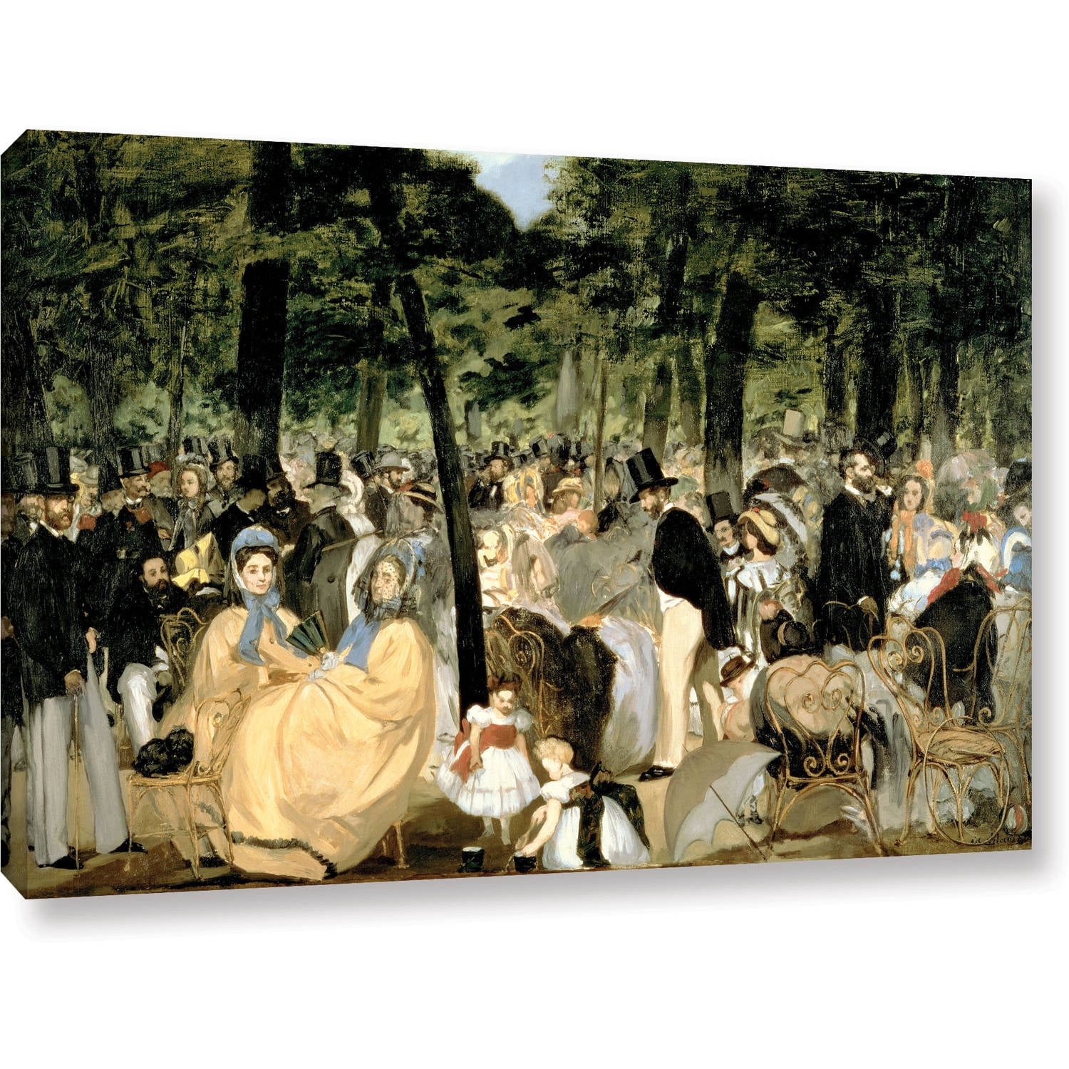 ArtWall Edouard Manet "Music in the Tuileries Gardens" Gallery-wrapped ...