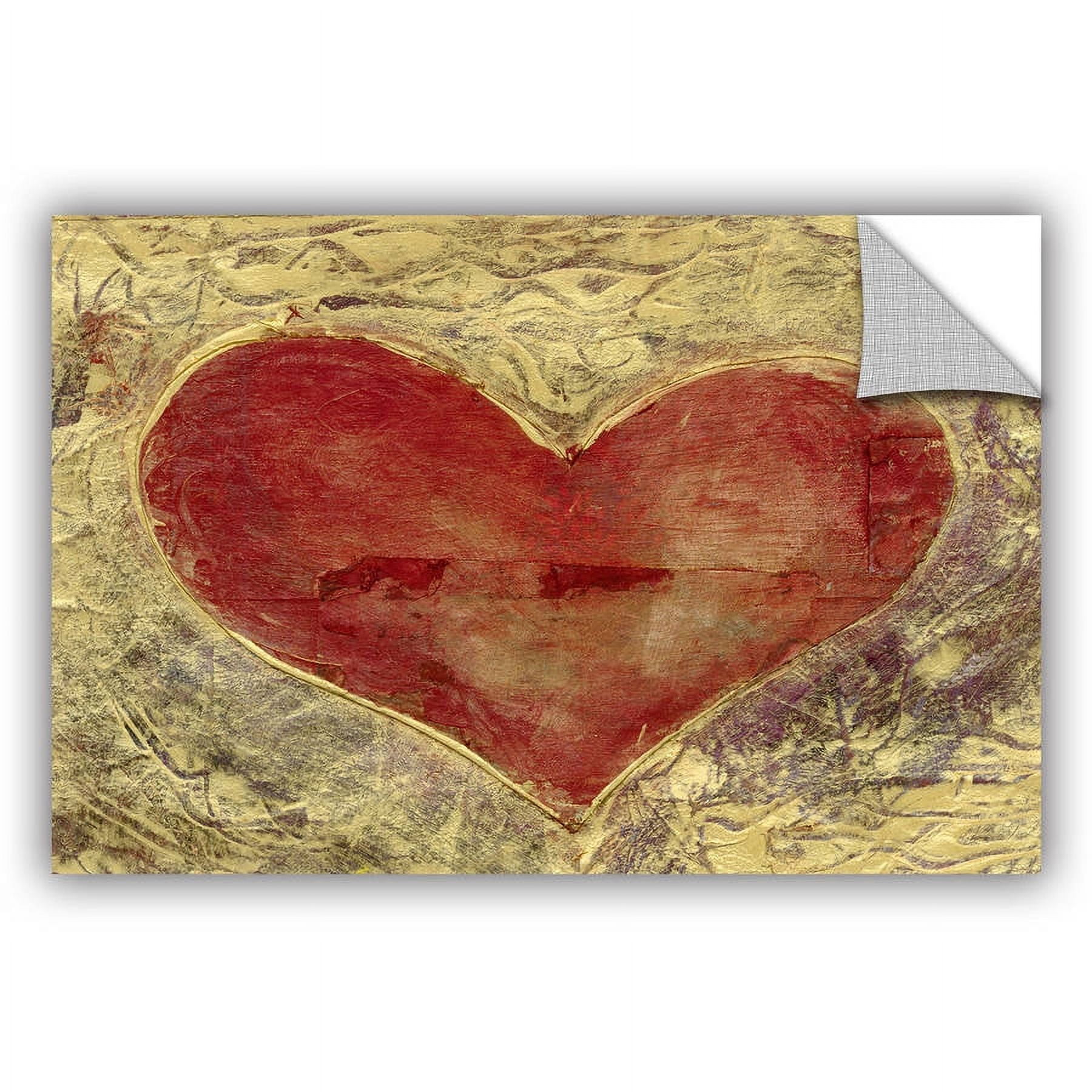 ArtWall Elena Ray "Red Heart of Gold" Art Appeals Removable Wall Art ...