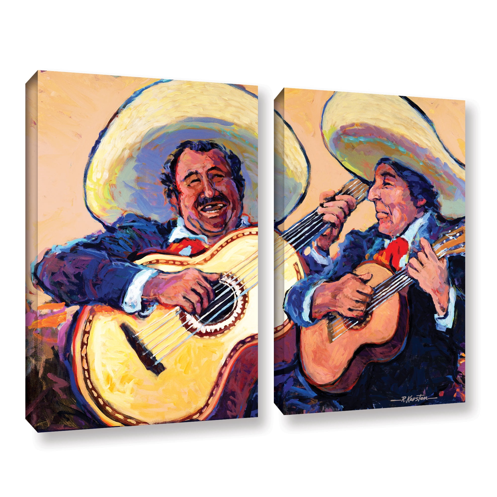 ArtWall Rick Kersten "Mariachi De Cabo" 2-Piece Gallery-wrapped Canvas ...