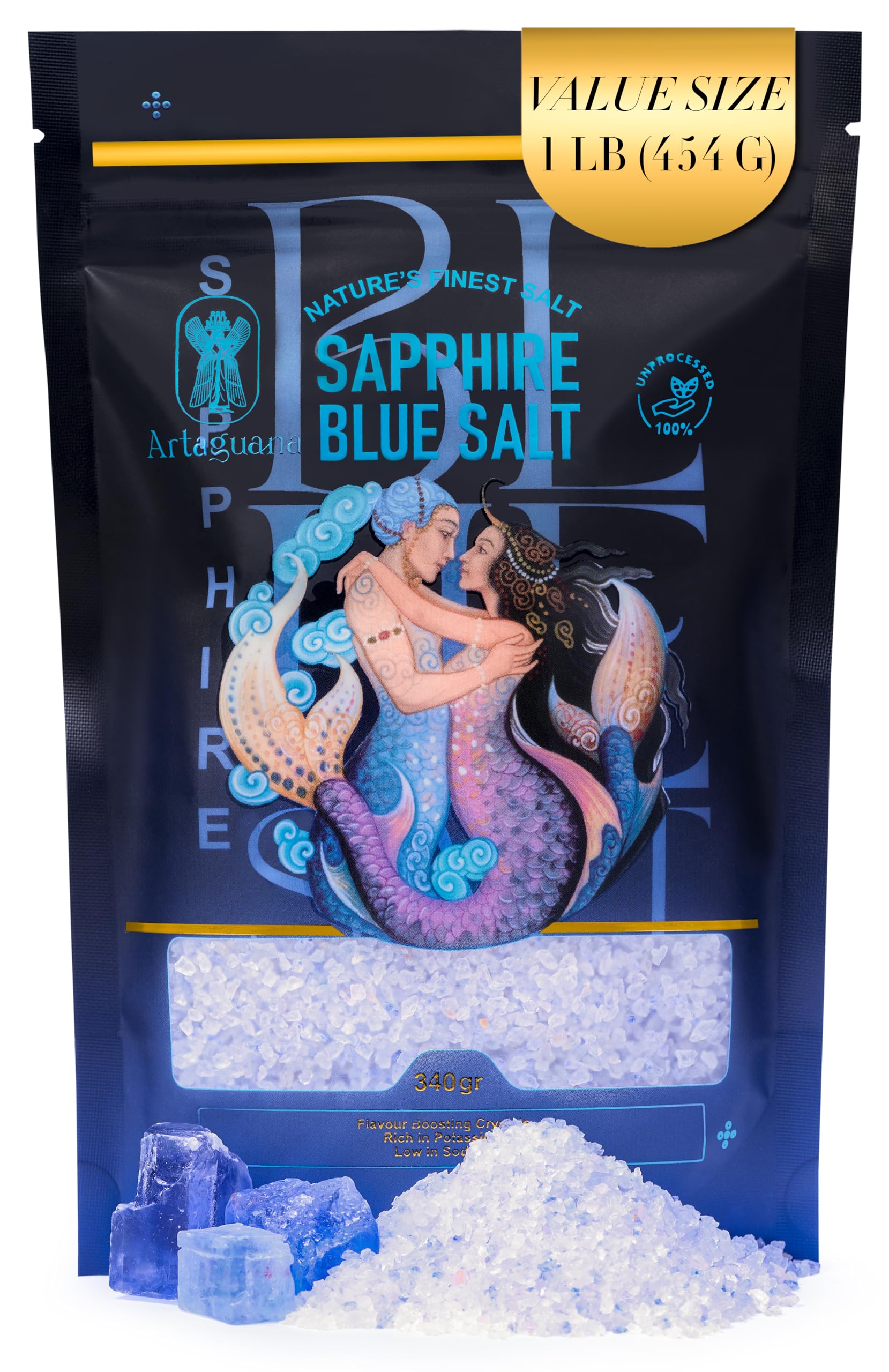 Artaguana Sapphire Blue Salt - MDA05 Rare Gourmet Mineral Salt Trace ...