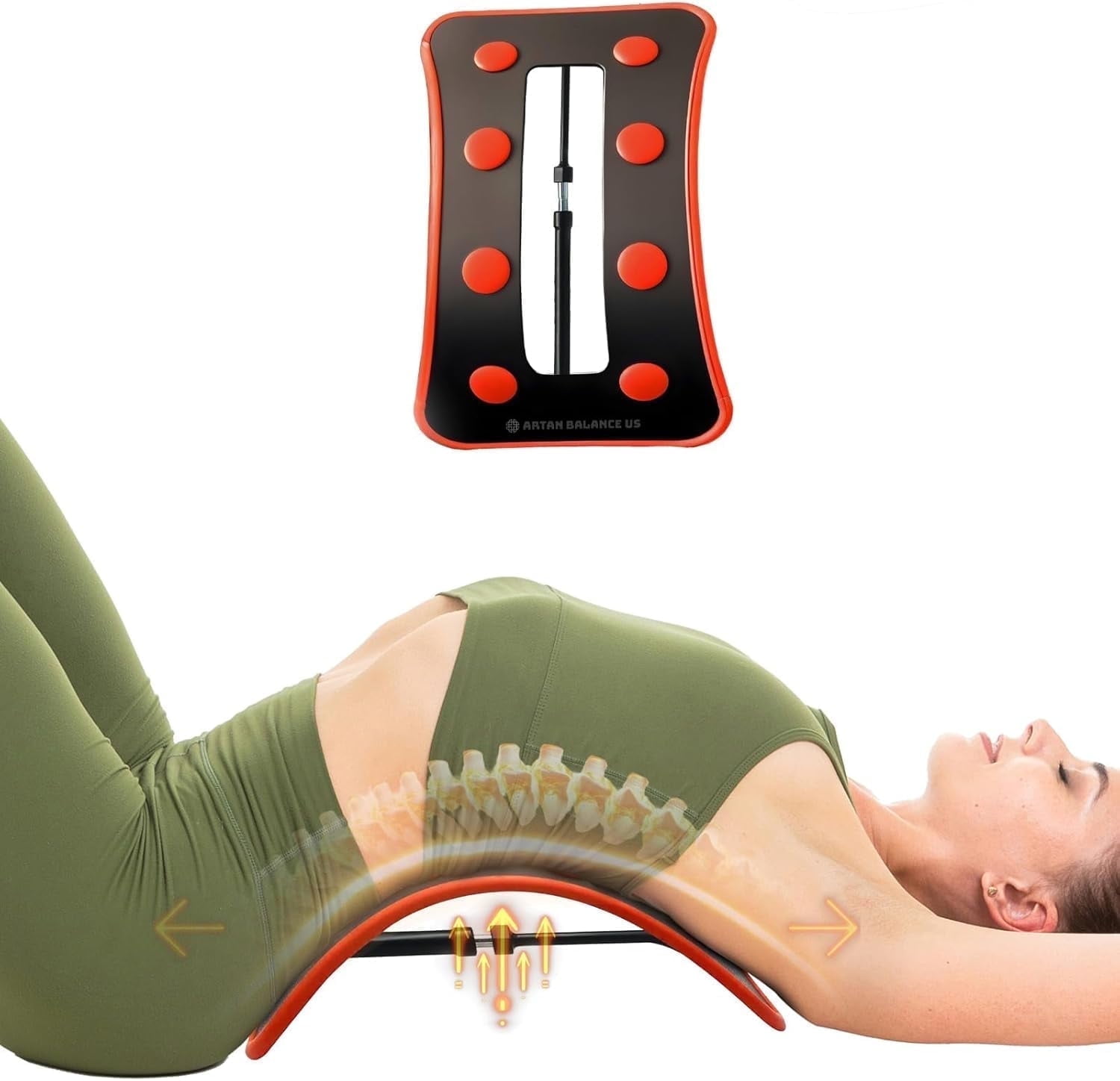 Artan Balance Adjustable Back Stretcher for Lower Back Pain Relief ...