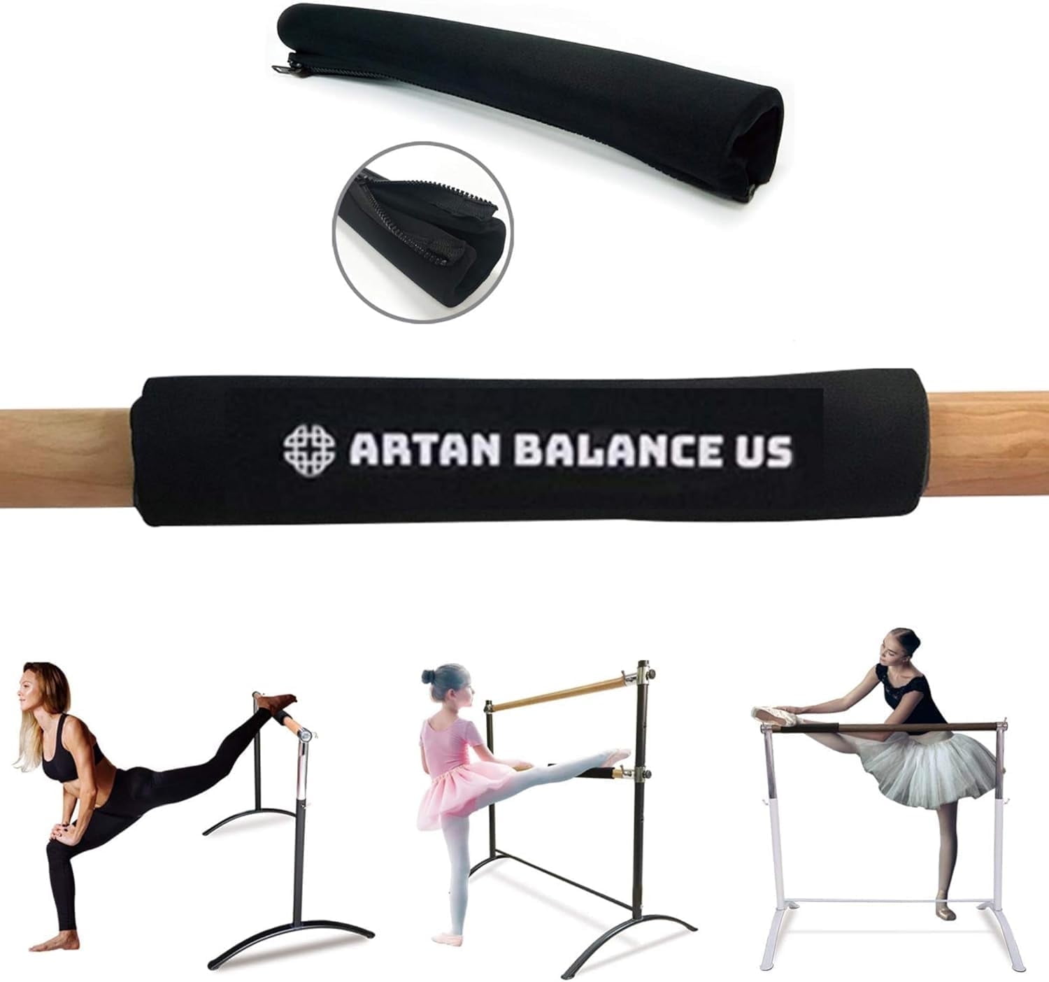 Artan Balance Ballet Barre Foam Detachable Protector Slider Pad Cushion ...