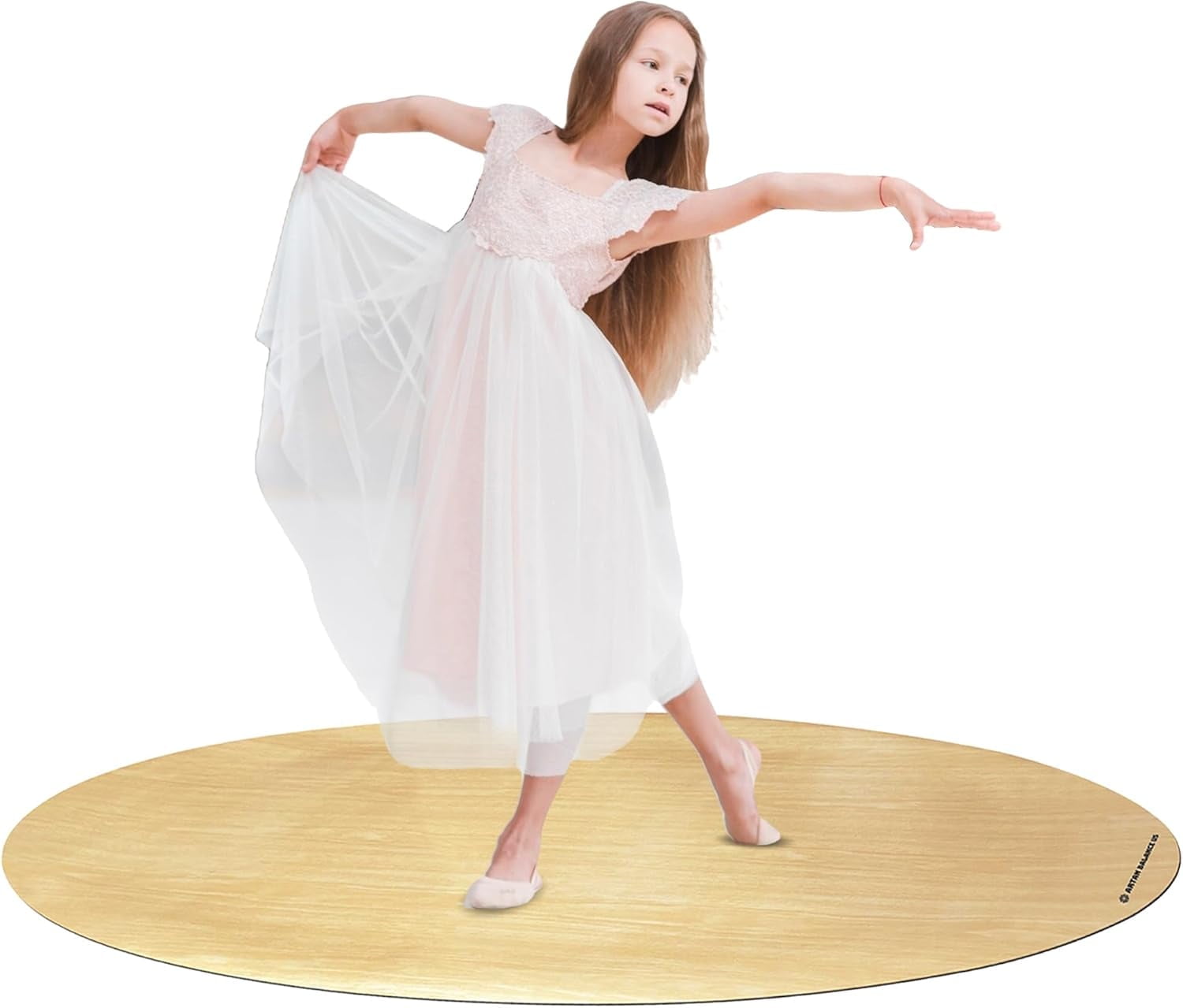 Artan Balance Non-Slip Oval Vinyl Dance Floor Mat 2.8x4.9ft, Ballet ...