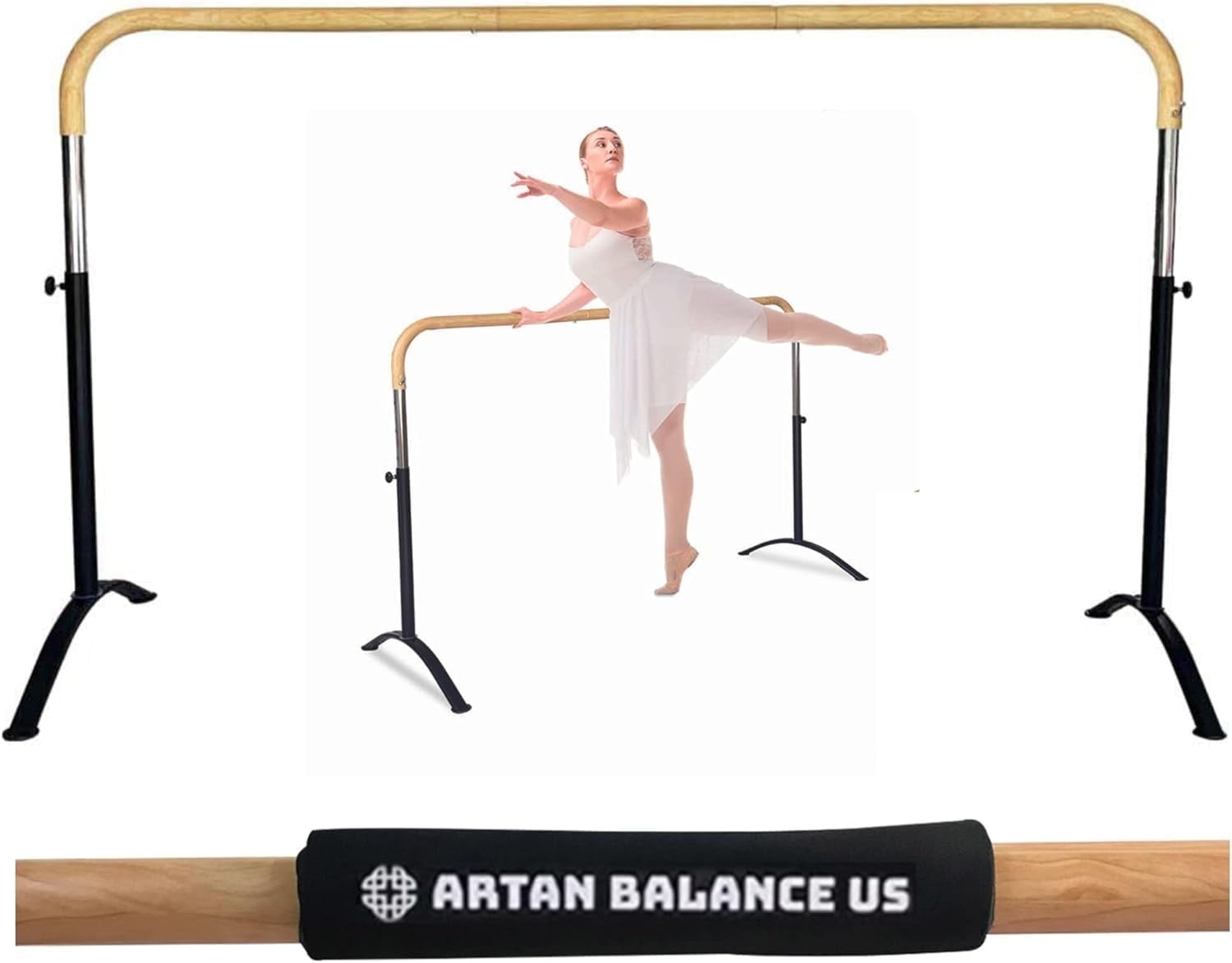 Artan Balance Portable Ballet Barre for Kids & Adults, 6ft Extendable ...