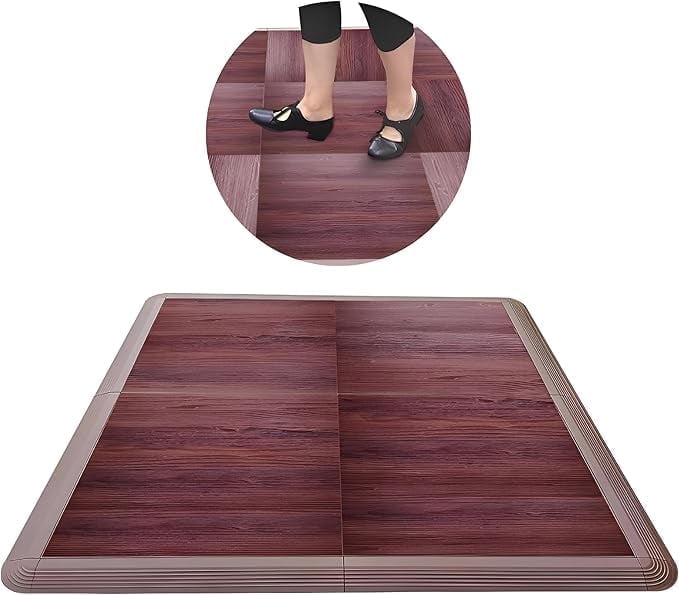 Artan Balance Portable Dance Floor Tiles 9 Pc. Set, Mahogany - For ...