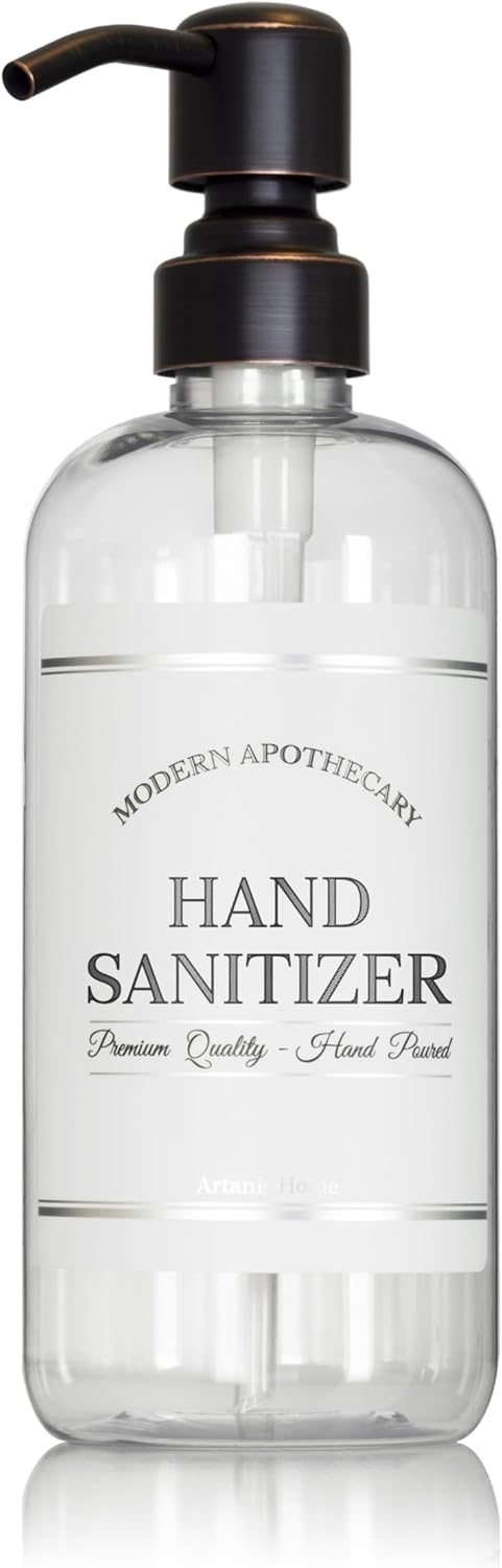 Artanis HomeRefillable Clear PET Plastic 16 oz Hand Sanitizer Bottle ...