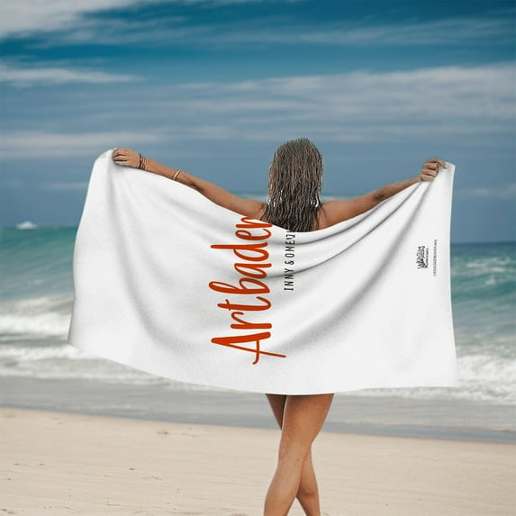Artbadencclay Playful Cursive Pattern Beach Towel - Perfect for Pool ...