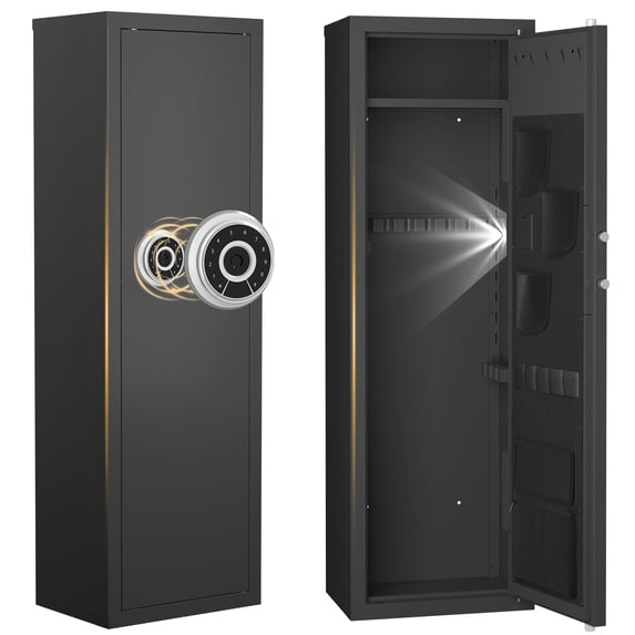 Artbros 10-12 Gun Safe, Biometric Heavy Duty Rifle & Shotgun Cabinet ...