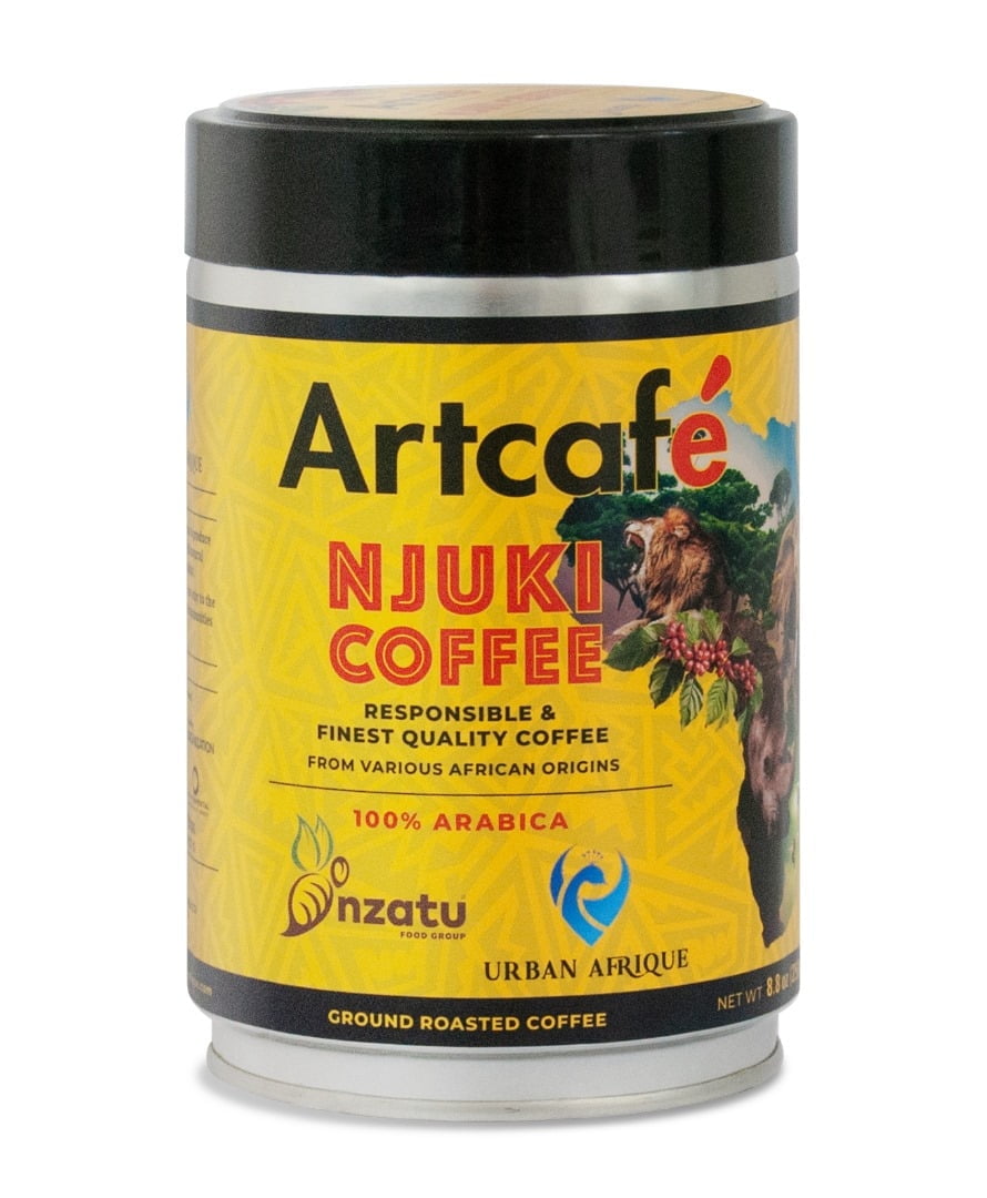 Artcafé ⁠Njuki 100% Premium Arabica Ground Roasted Coffee 250g Can - Walmart.com