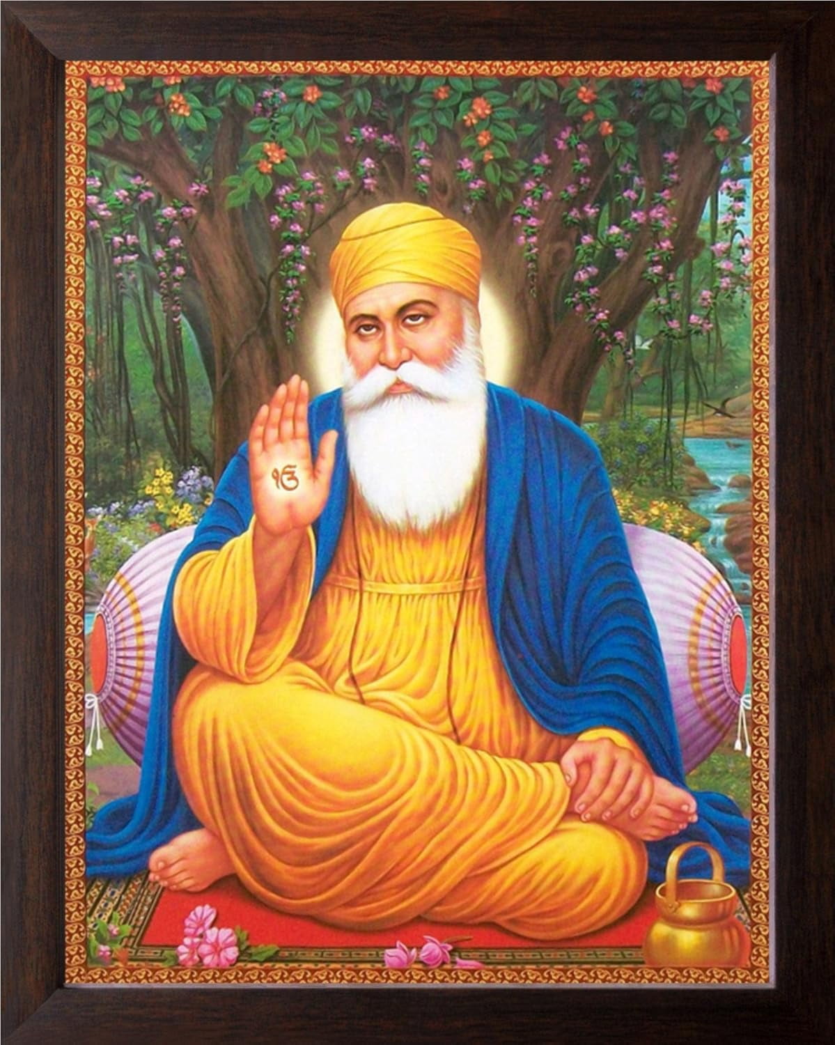 Artcoin Guru Nanak Dev ji Sitting Under The Tree and Giving Blessing HD ...