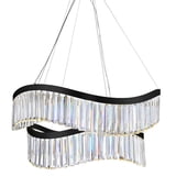 Artcraft Lighting AC12202BK Jules 2 Light 31" Wide Crystal Abstract ...