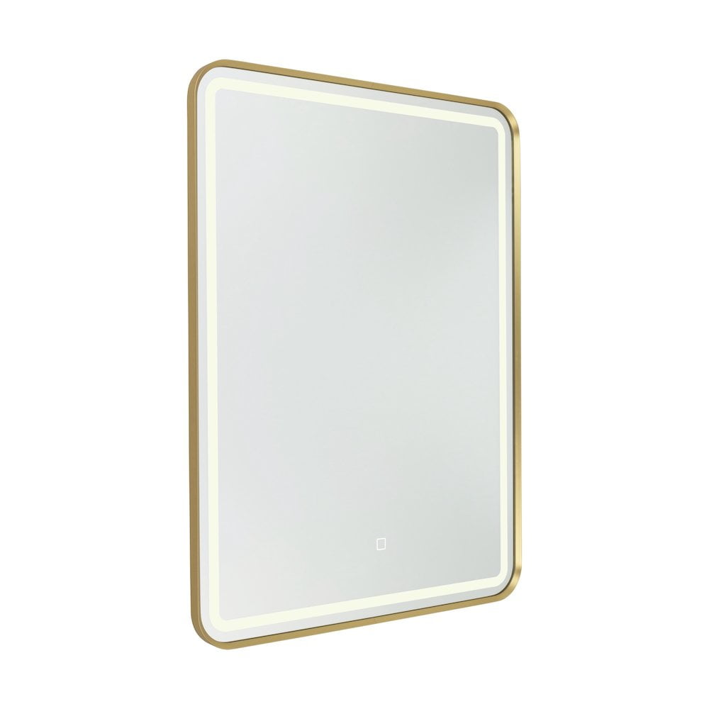 Artcraft Lighting Reflections Collection Rectangular Bathroom Mirror Brushed Brass - Walmart.com