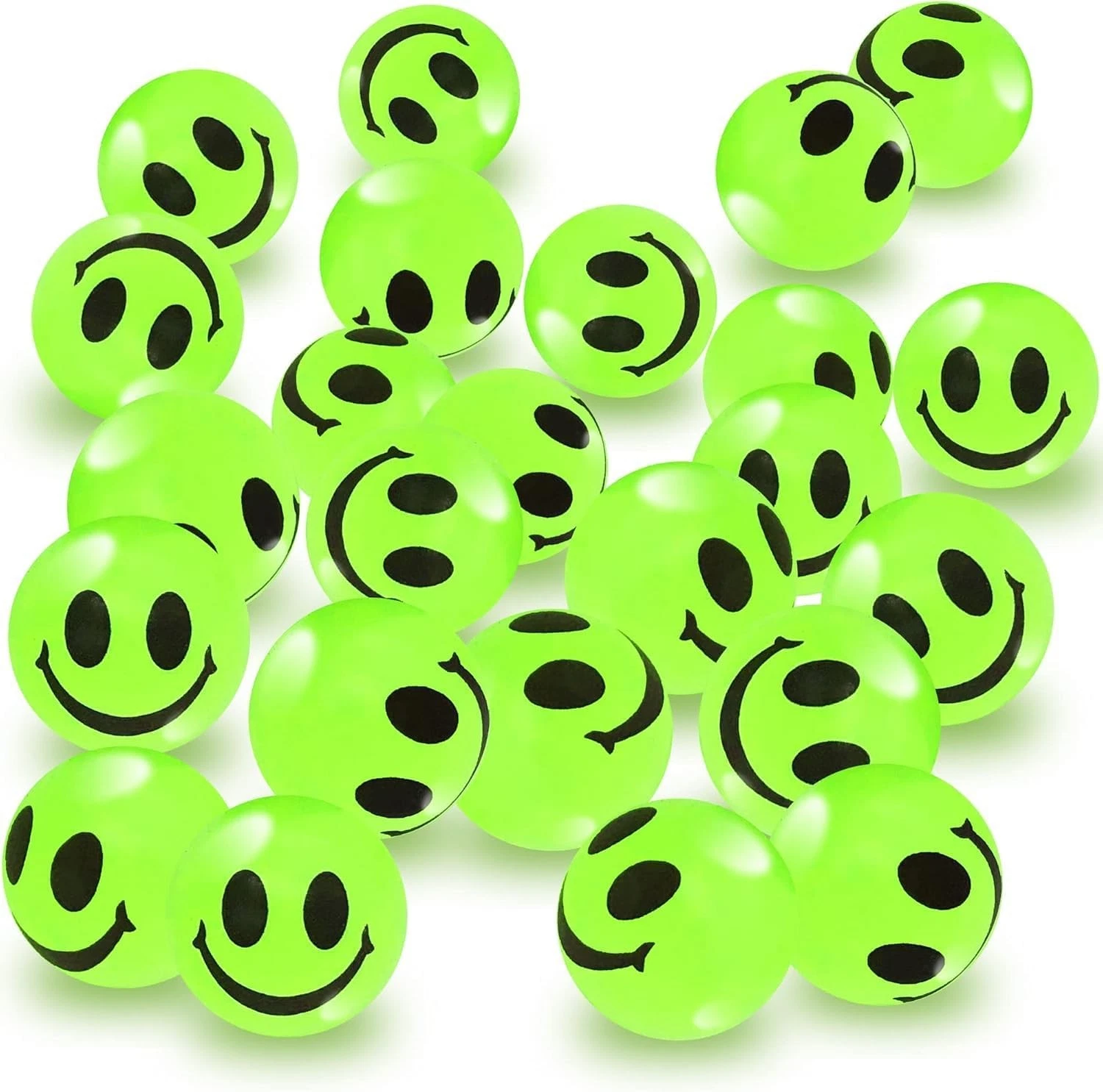 Artcreativity Glow In The Dark Smile Face Bouncy Balls - Bulk Pack Of ...