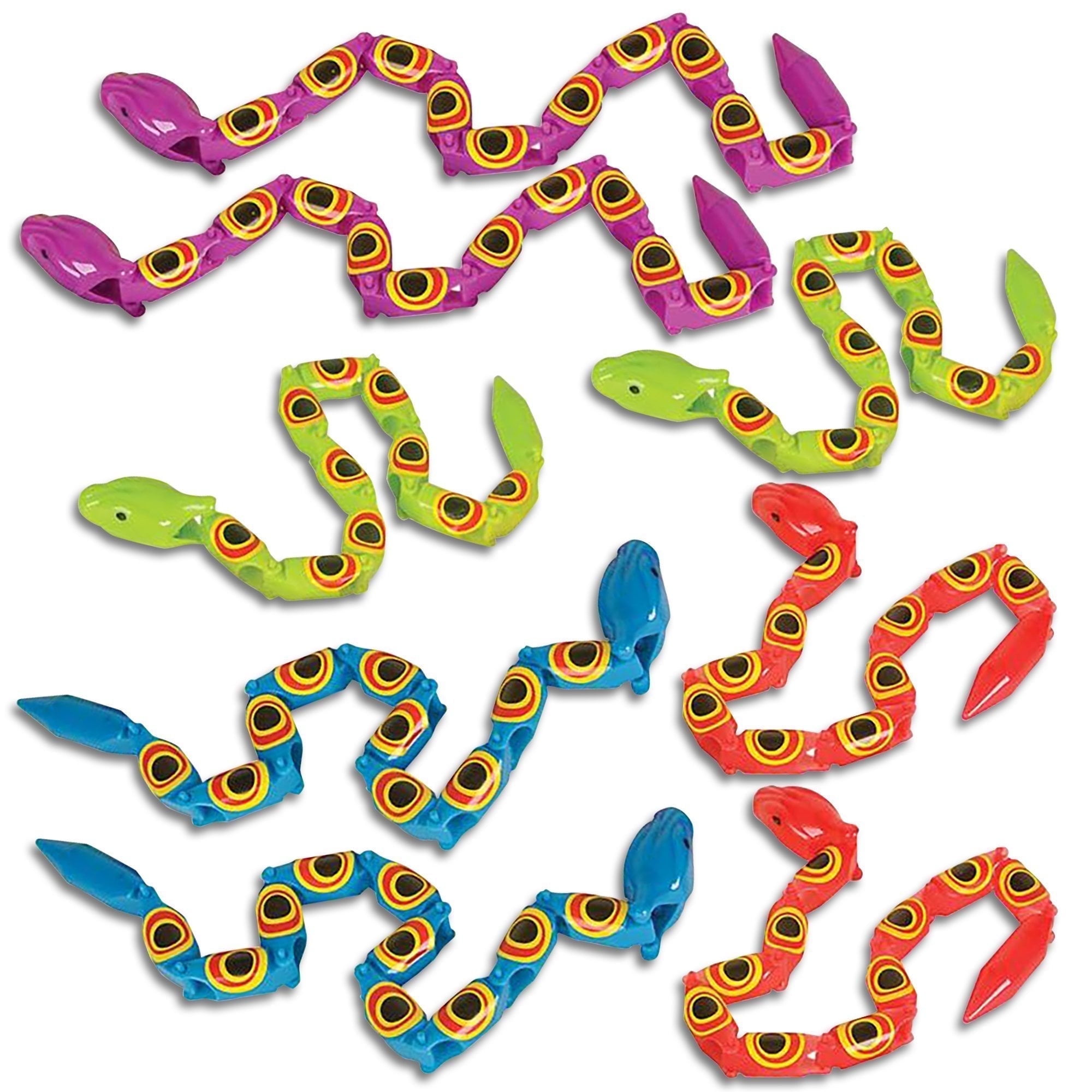 Artcreativity Jointed Snake Toys Set of 12, 15‑inch Bendable Plastic ...