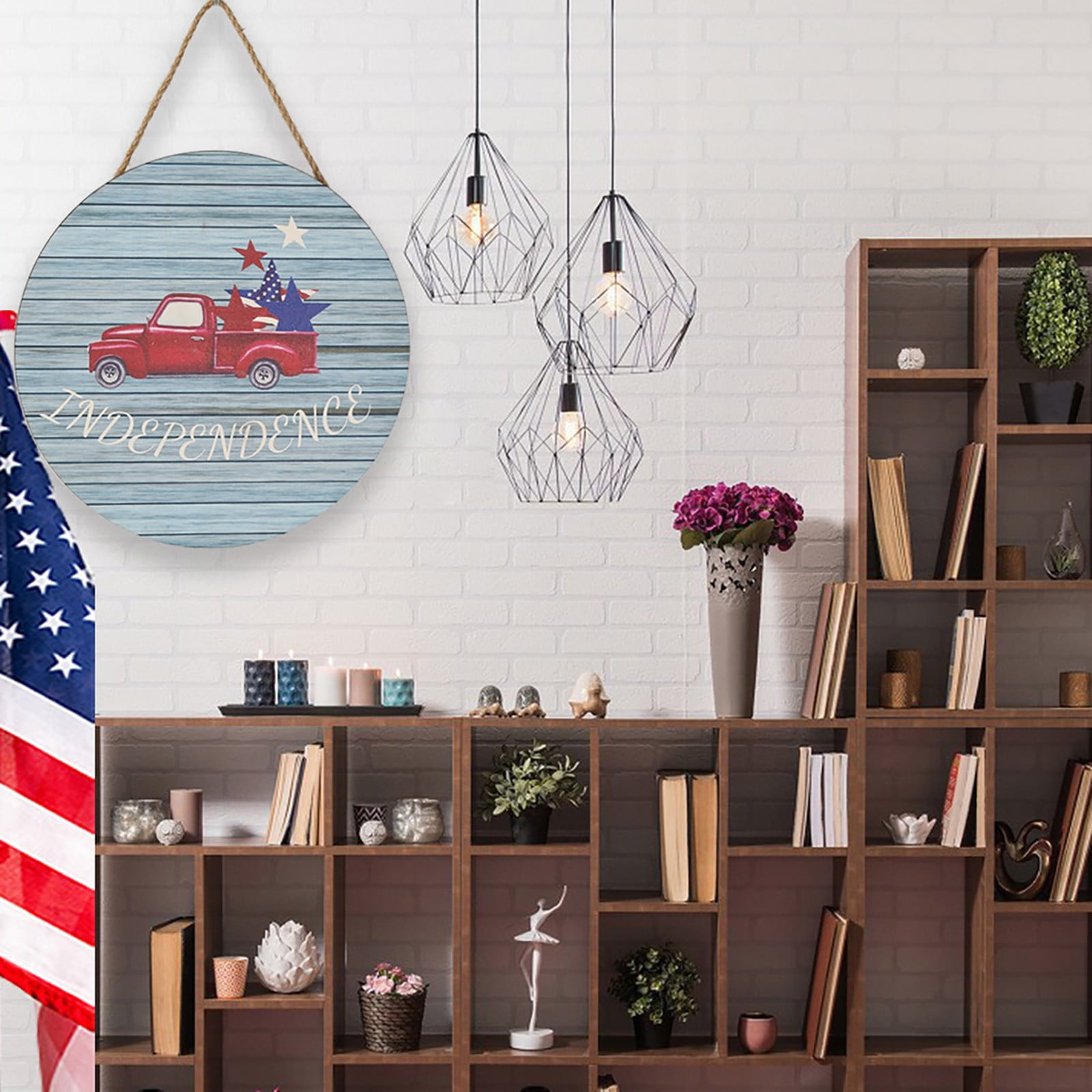 Artdorn 4th of July Door Hanging under $10 Patriotic Sign Decorations ...