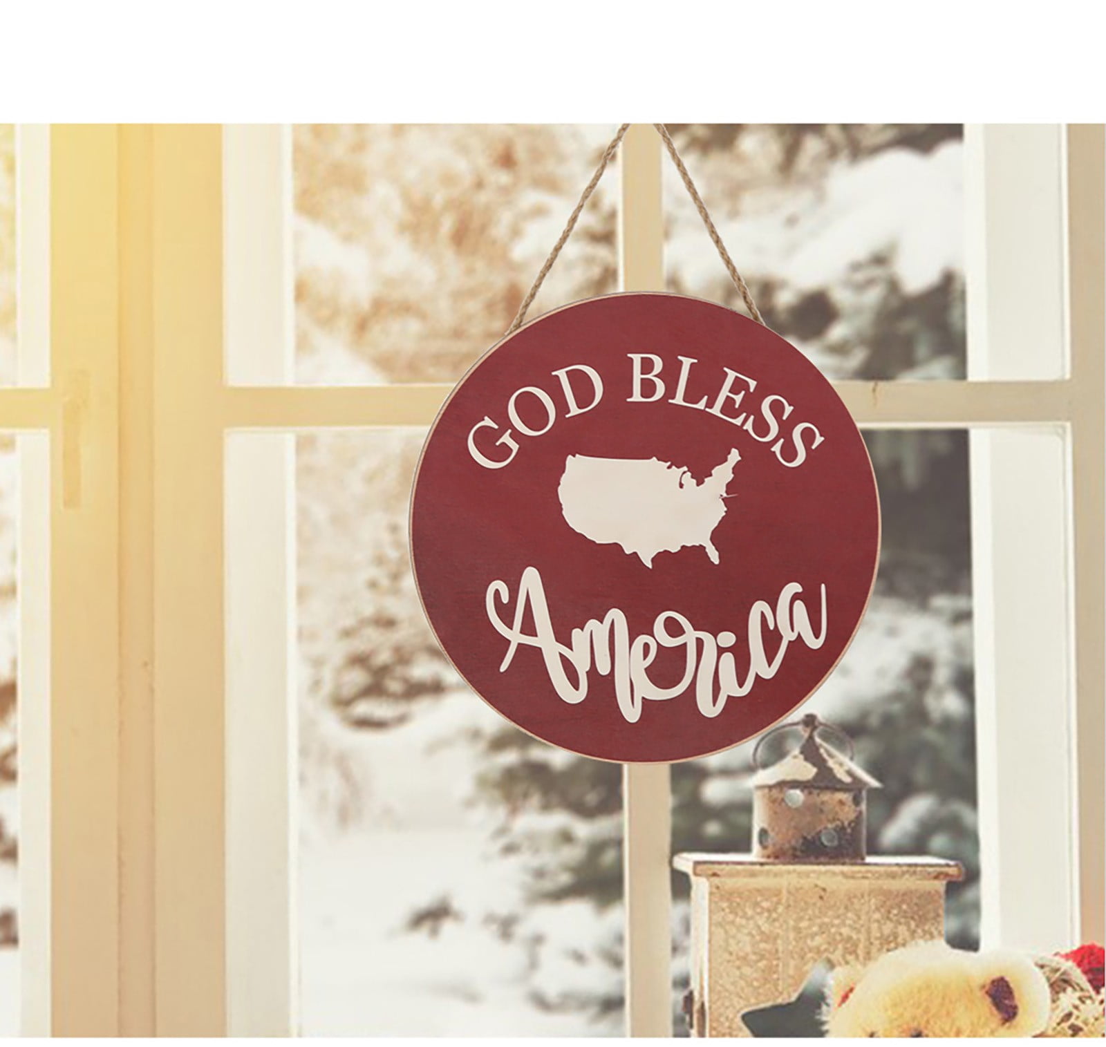 Artdorn 4th of July Door Hanging under $10 Patriotic Sign Decorations ...