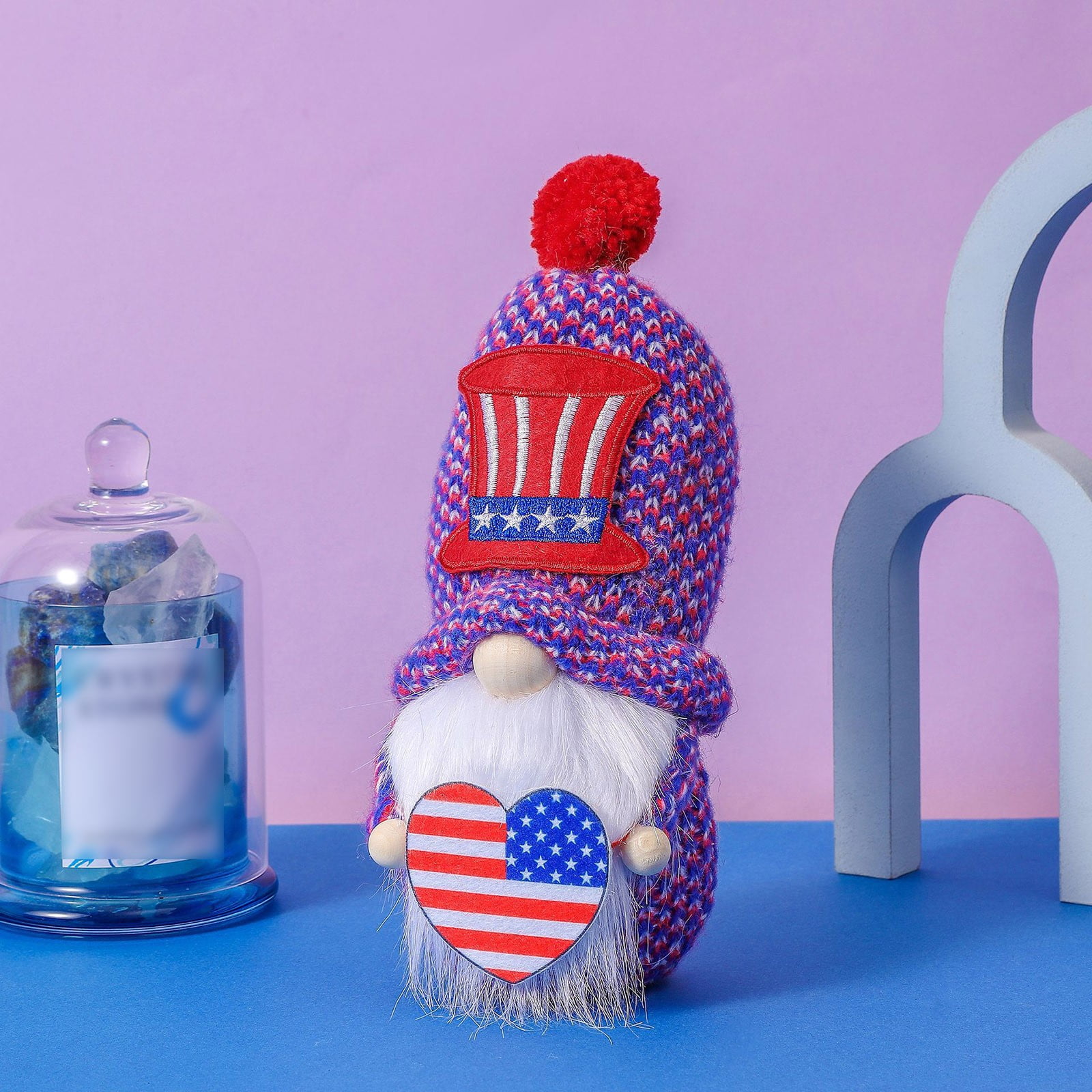 Artdorn 4th of July Gnomes Dolls under $10 American Ornament Knitted ...