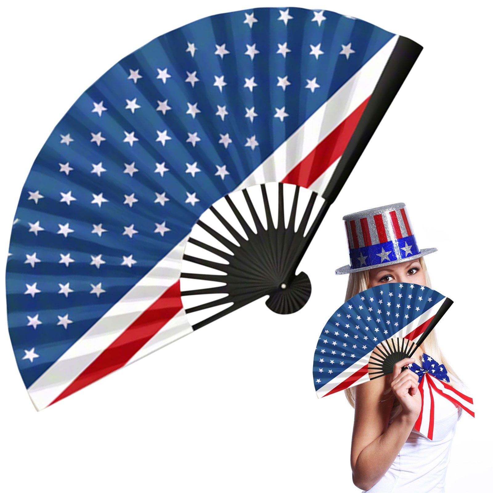 Artdorn Independence Day Patriotic Decorations under $10 Hand Fans ...