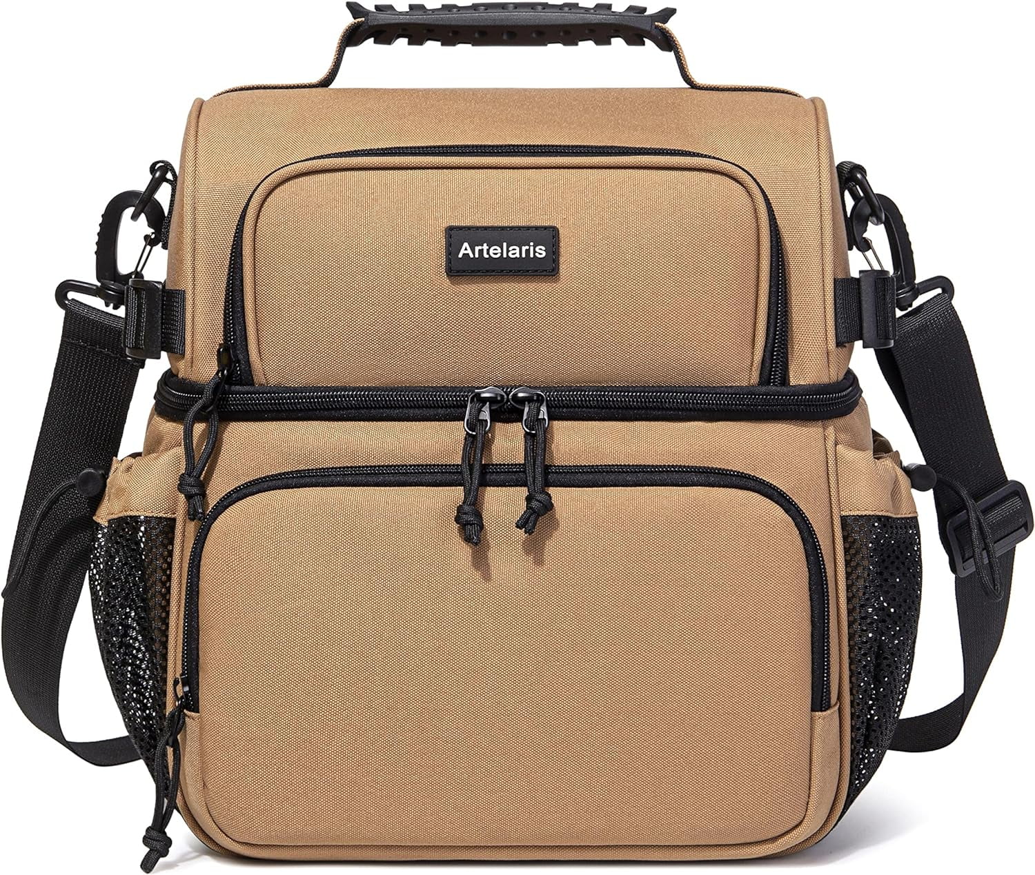 Artelaris Lunch Bag for Men Women, Dual Compartment Insulated Lunch Bag ...