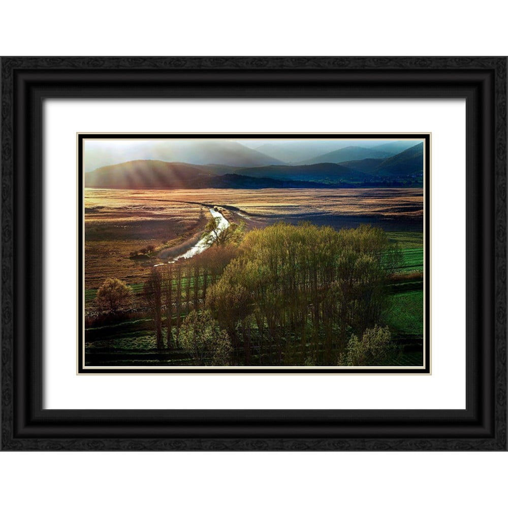 Artemiadi, Dora 18x13 Black Ornate Wood Framed with Double Matting ...