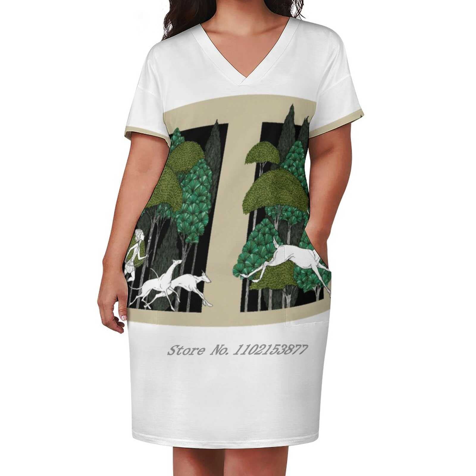 Artemis And The Hunt Loose Pocket Dress Fashion Print Dress Short ...
