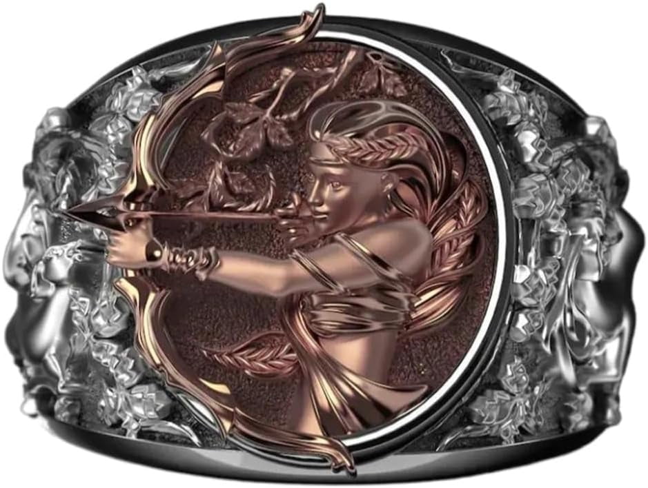 Artemis Aphrodite Athena Ring Ancient Greek Mythology Goddess Minimalist Dainty Hecate Ring,Open ...